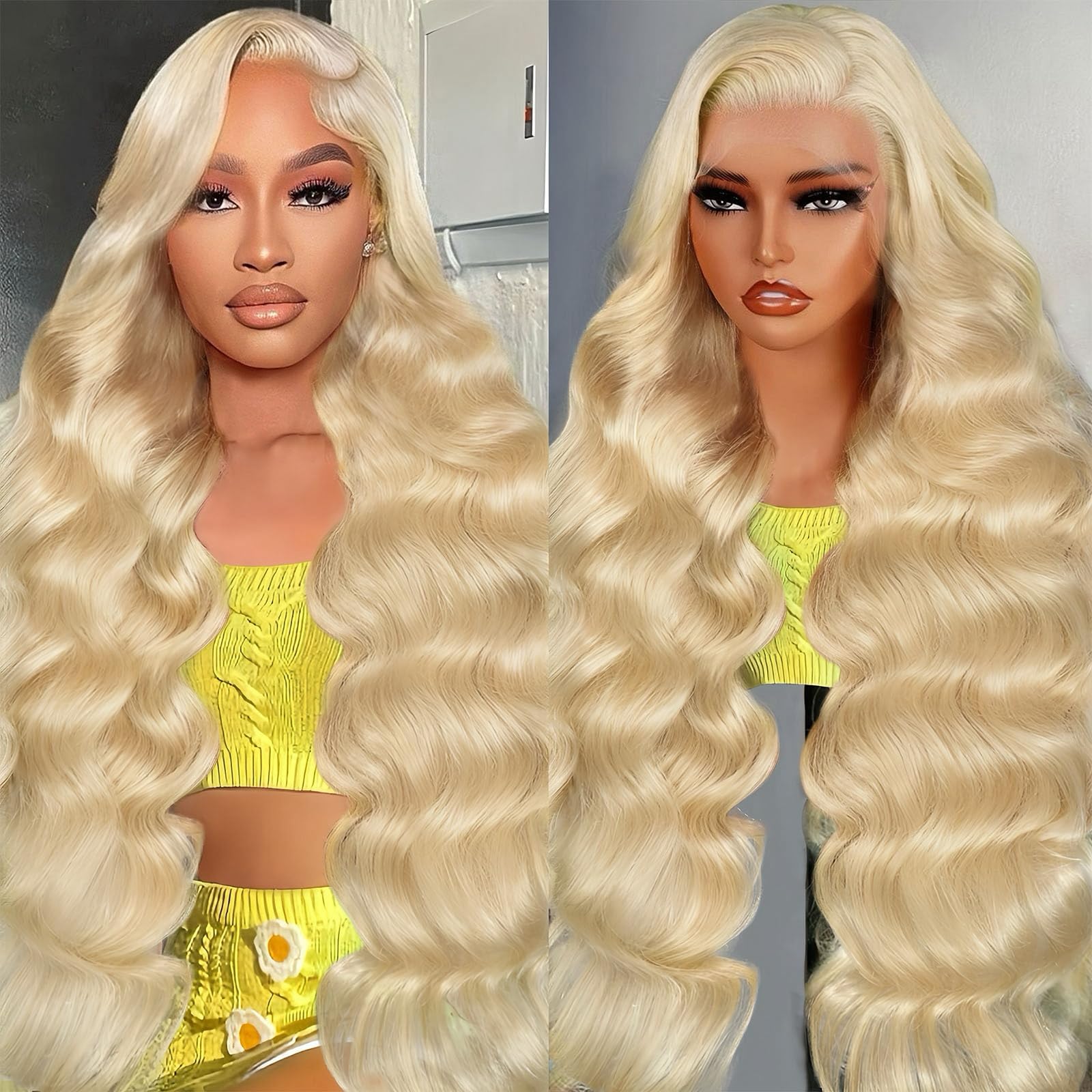 Amazon.com : MIGURA 30 Inch 613 13x6 Lace Front Wig Human Hair 200 ...