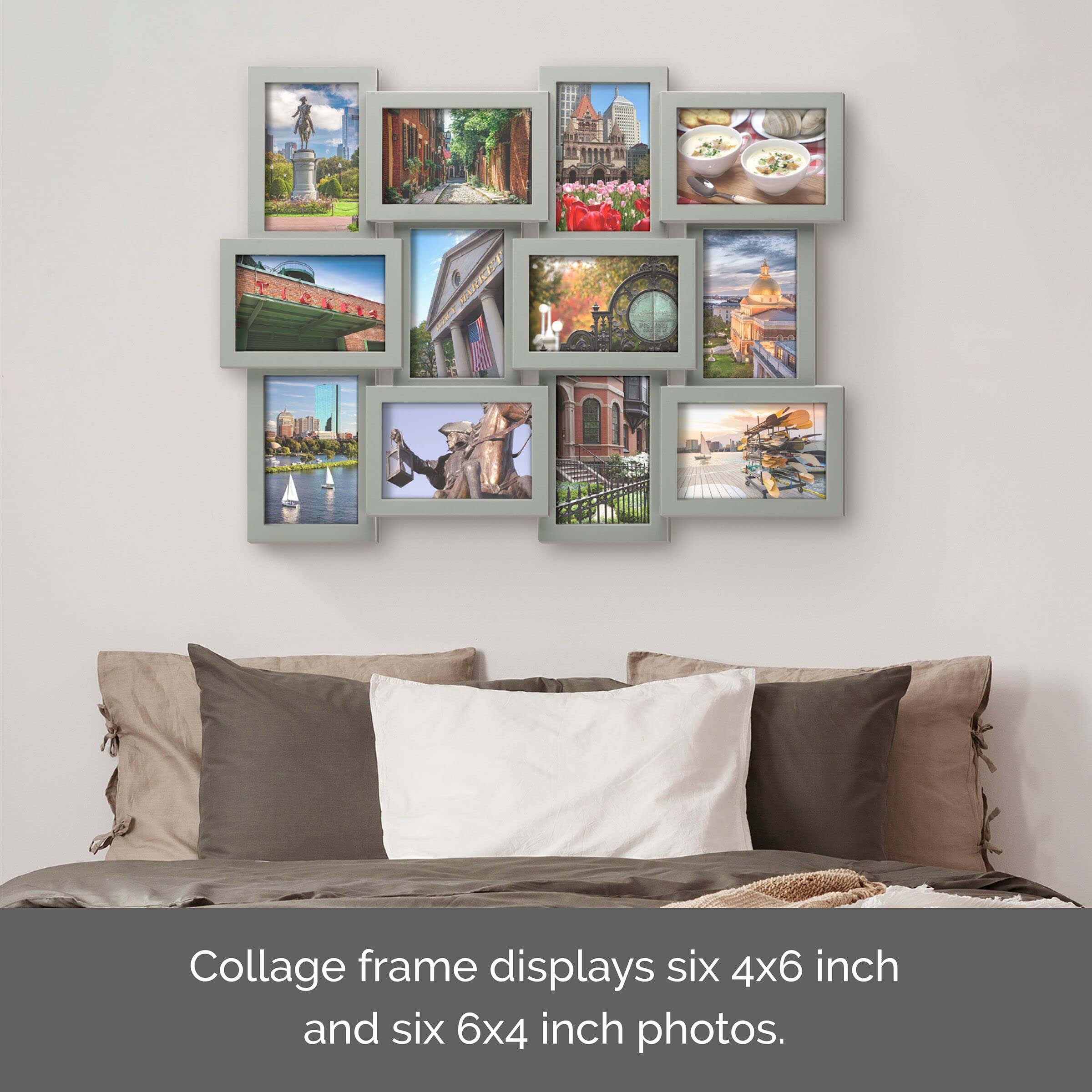 Snapklik.com : Melannco 24 X 12 Inch 8 Opening Photo Collage Frame