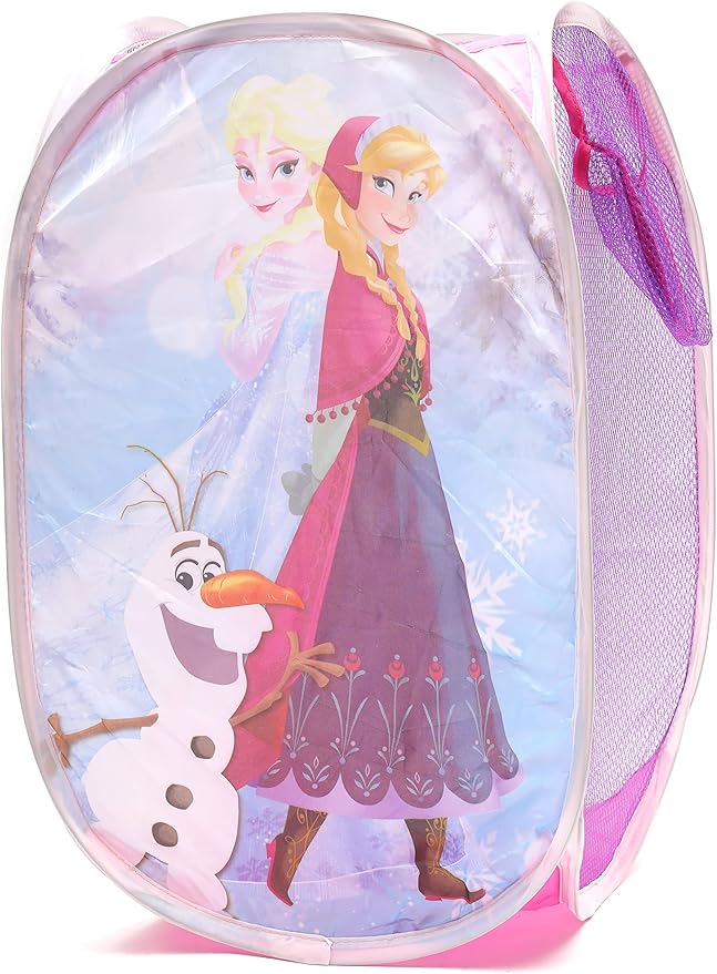 Frozen Sisters Foldable Pop-Up Mesh Hamper Anna Elsa Mesh Laundry ...