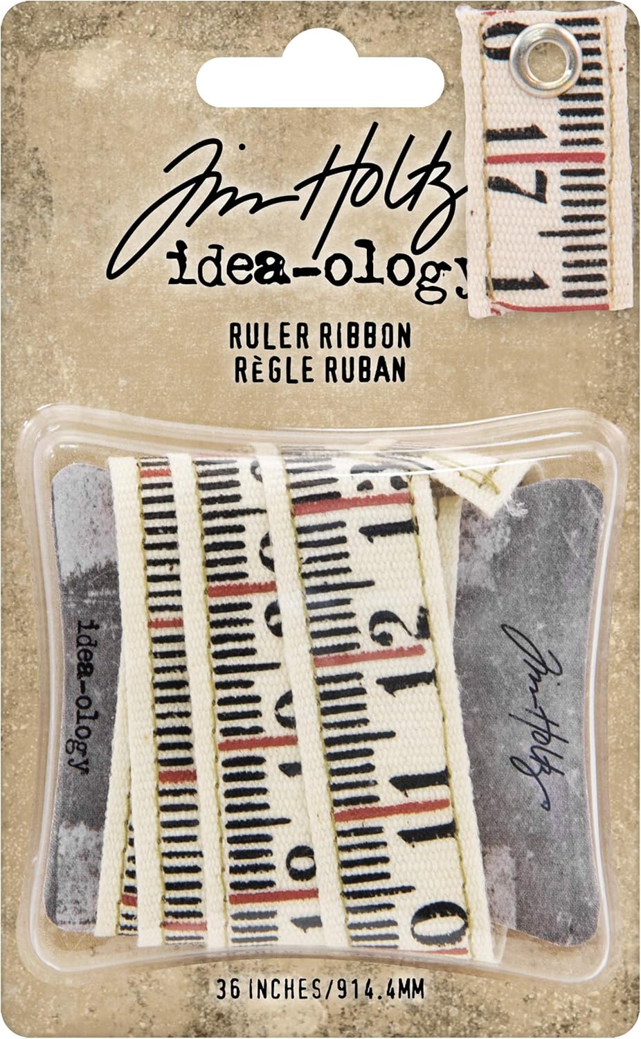 Amazon.com: Tim Holtz, Advantus Ruler Ribbon, tan