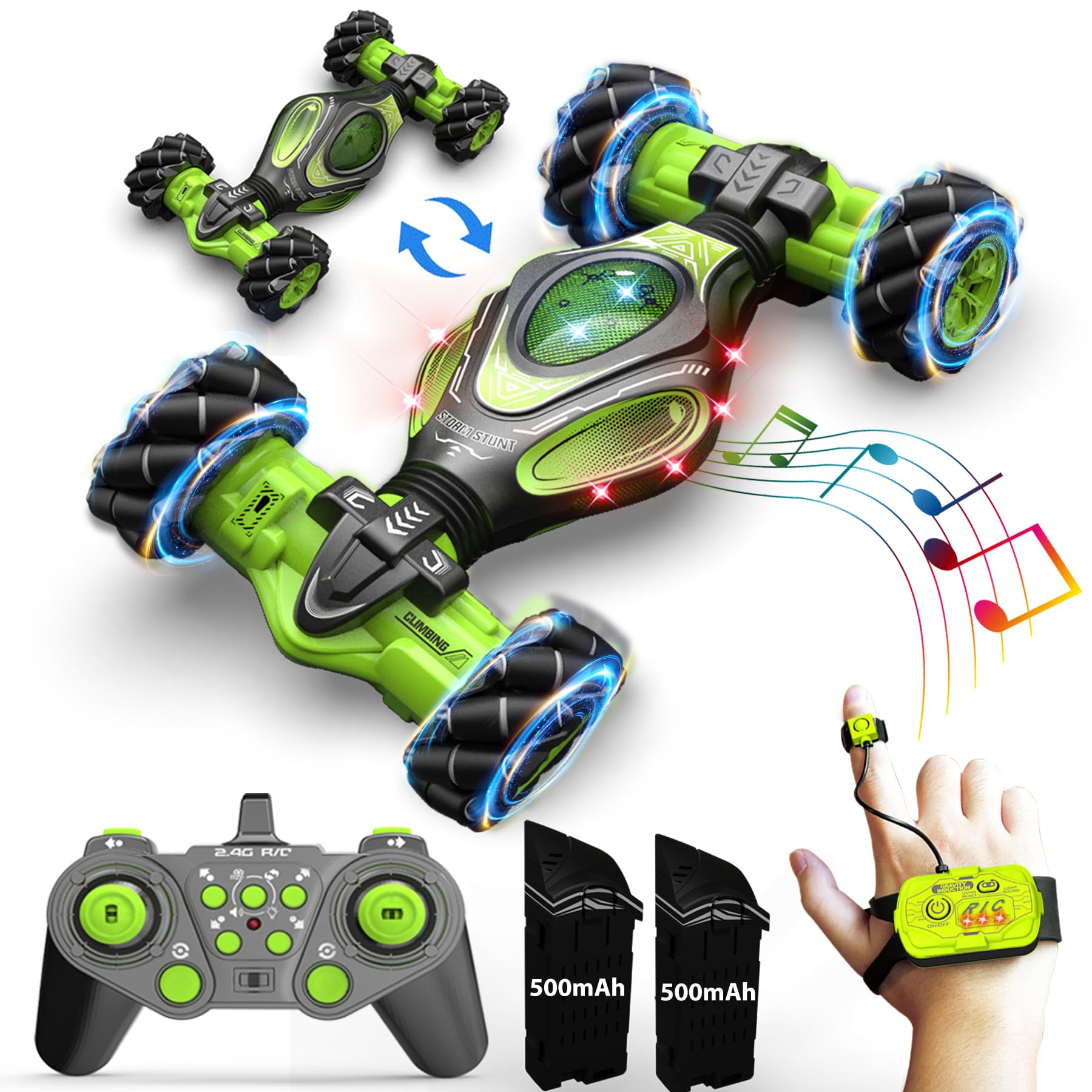 Amazon.com: XUERENTECH 1:12 Hand Gesture Sensing Rc Stunt Car Large ...