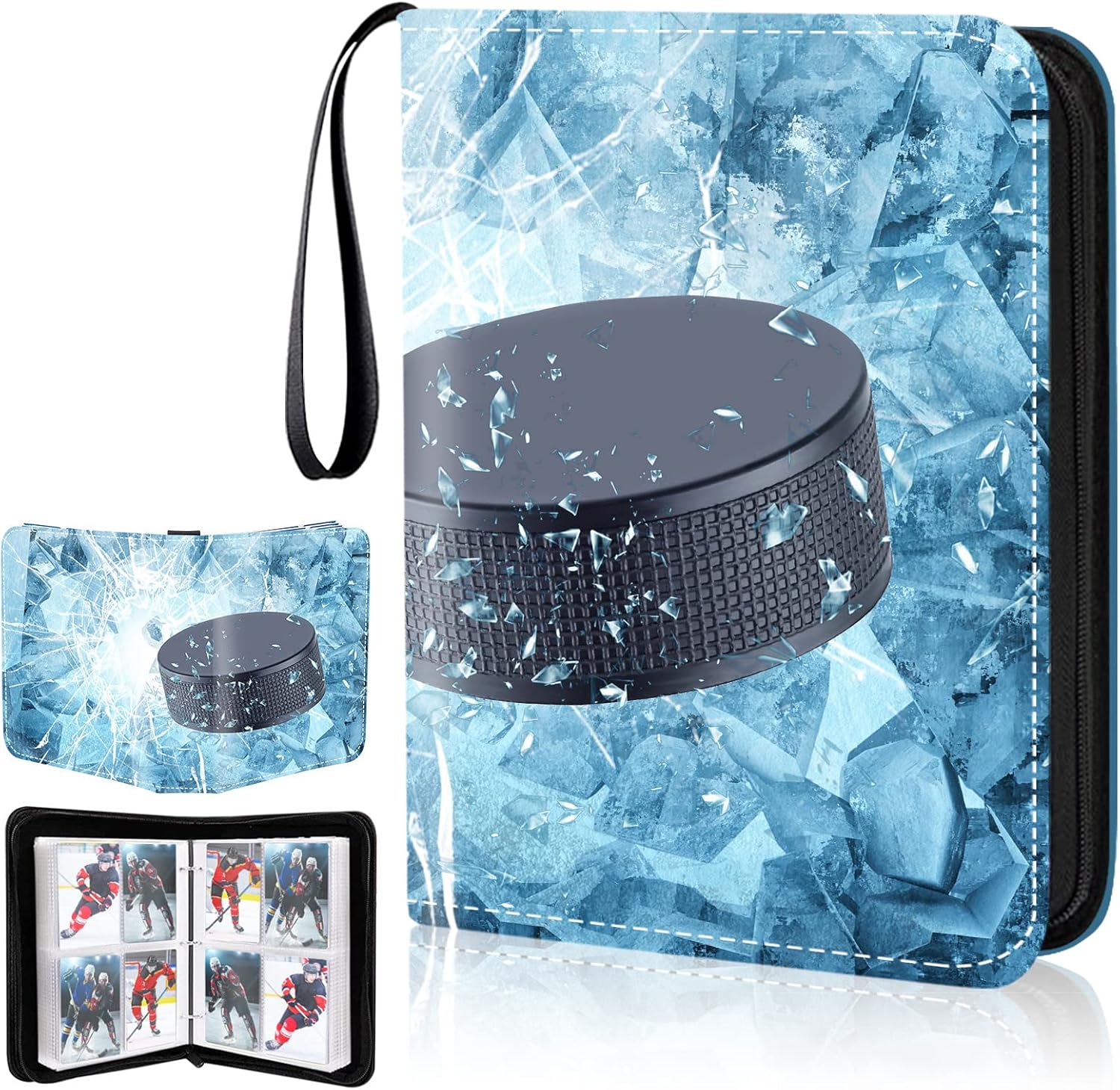 Amazon.com: Hugestar Sports Card Binder, 4 Pocket Trading Card Binder ...