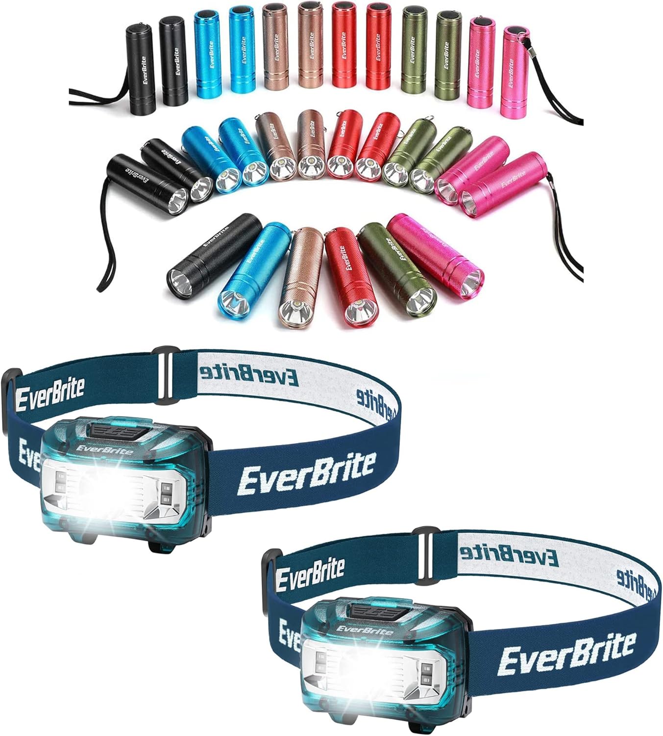 Amazon.com: EverBrite 30-Pack Mini Flashlight Set and 2 Pack LED ...