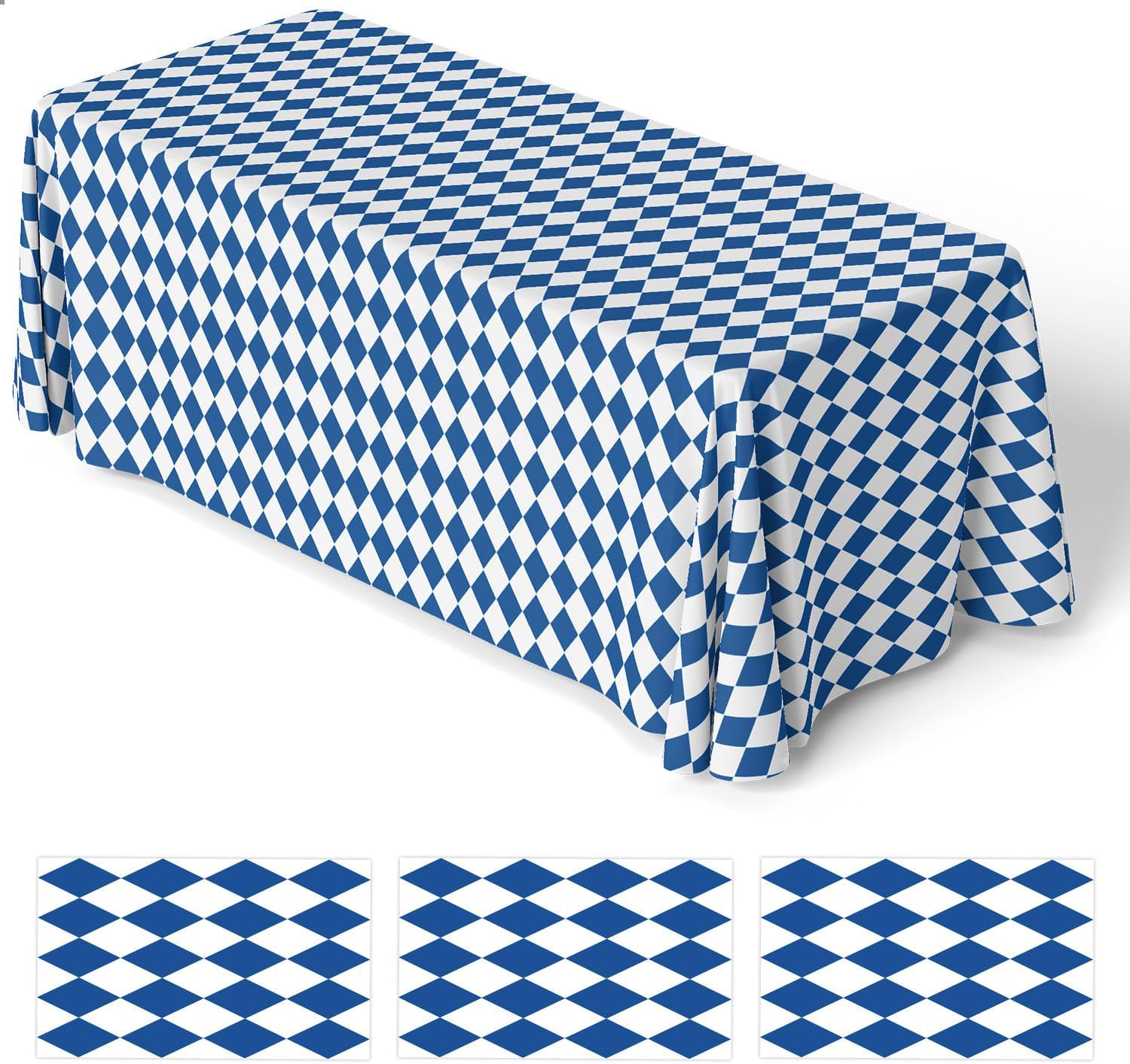 Amazon.com: IPOOLTENG 3 Pack Oktoberfest Tablecloths with Blue and ...