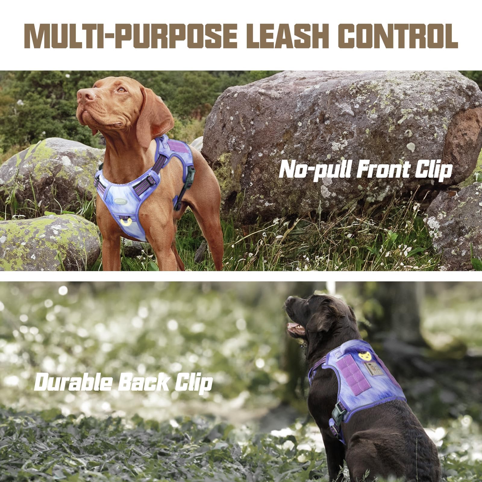 Snapklik.com : Tactical Dog Harness For Large Dogs No Pull Adjustable ...