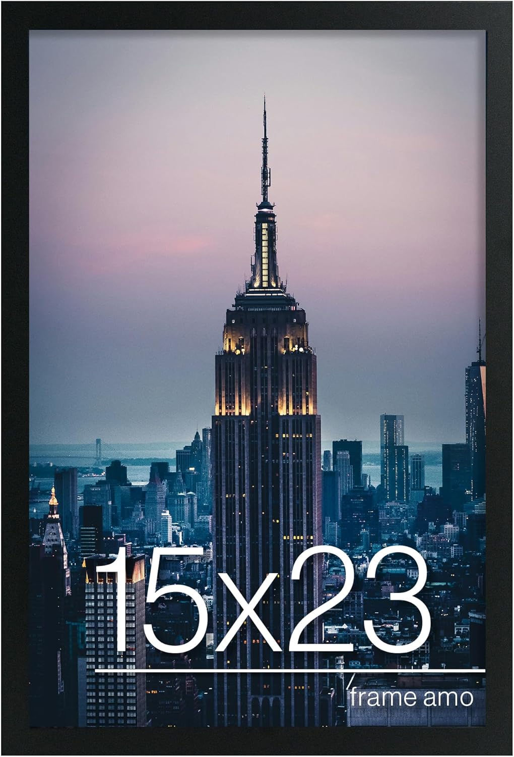 Frame Amo 15x23 Black Modern Picture or Poster Frame, 1 inch Wide ...