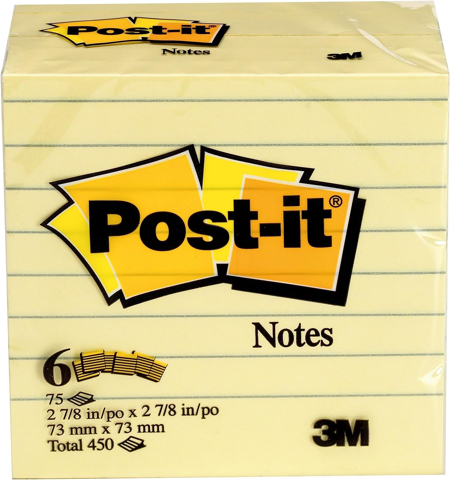 Amazon.com : Post-it Notes, 3x3 in, 4 Pads, Canary Yellow, Clean ...