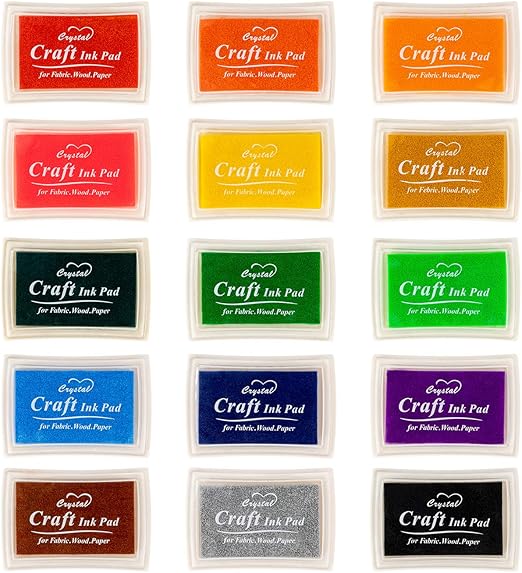 Amazon.com: Ink Pad, 15 Colors Finger Washable Stamp Pads for Kids ...