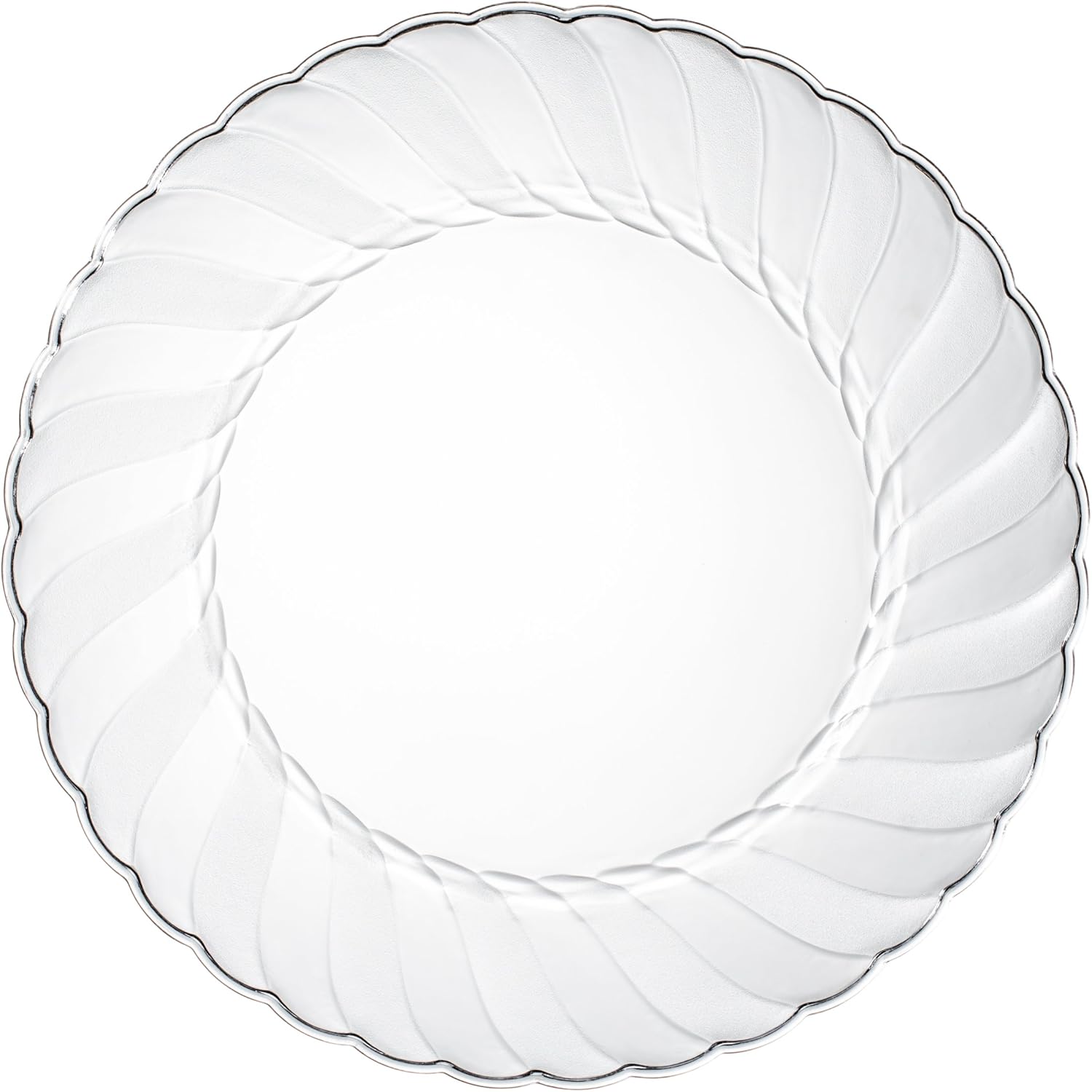 Amazon.com: Premium Clear Plastic Plates By Alpha & Sigma - 100pcs 9 ...