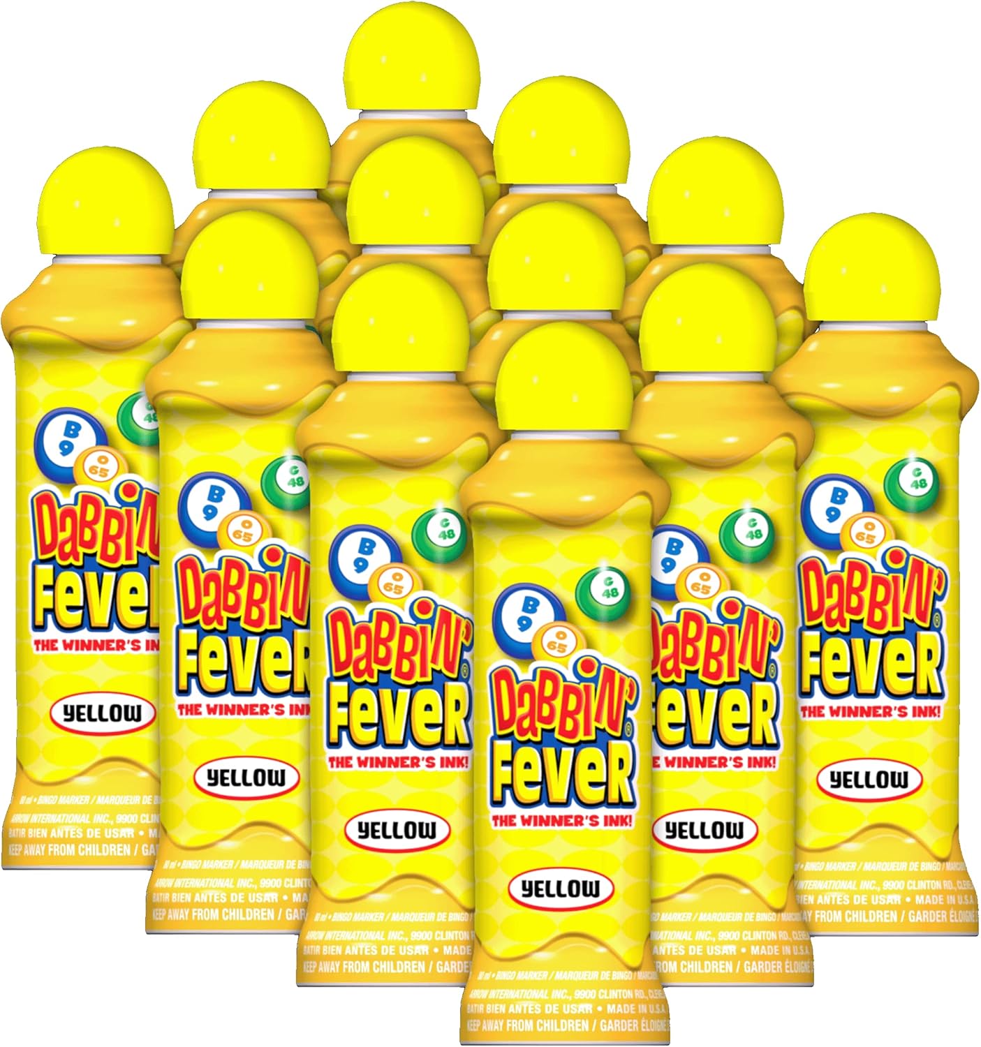 Amazon.com: Dabbin' Fever Bingo Daubers One Dozen 3 Ounce Ink Dabbers ...