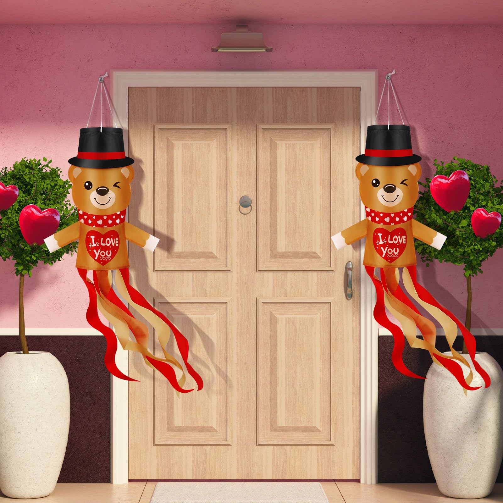 Snapklik.com : 2 Pcs Valentines Day Windsocks For Outside 40 Valentines ...