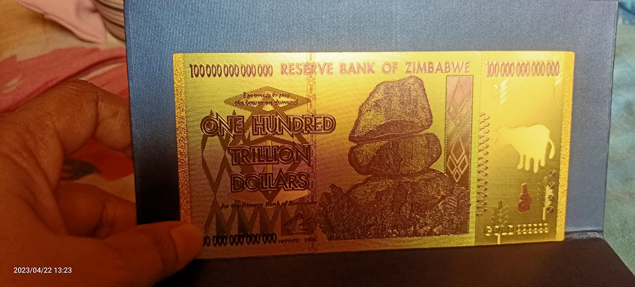 Adiman 24Kt Gold Foil Banknote with Premium Note Holder Album Folder ...