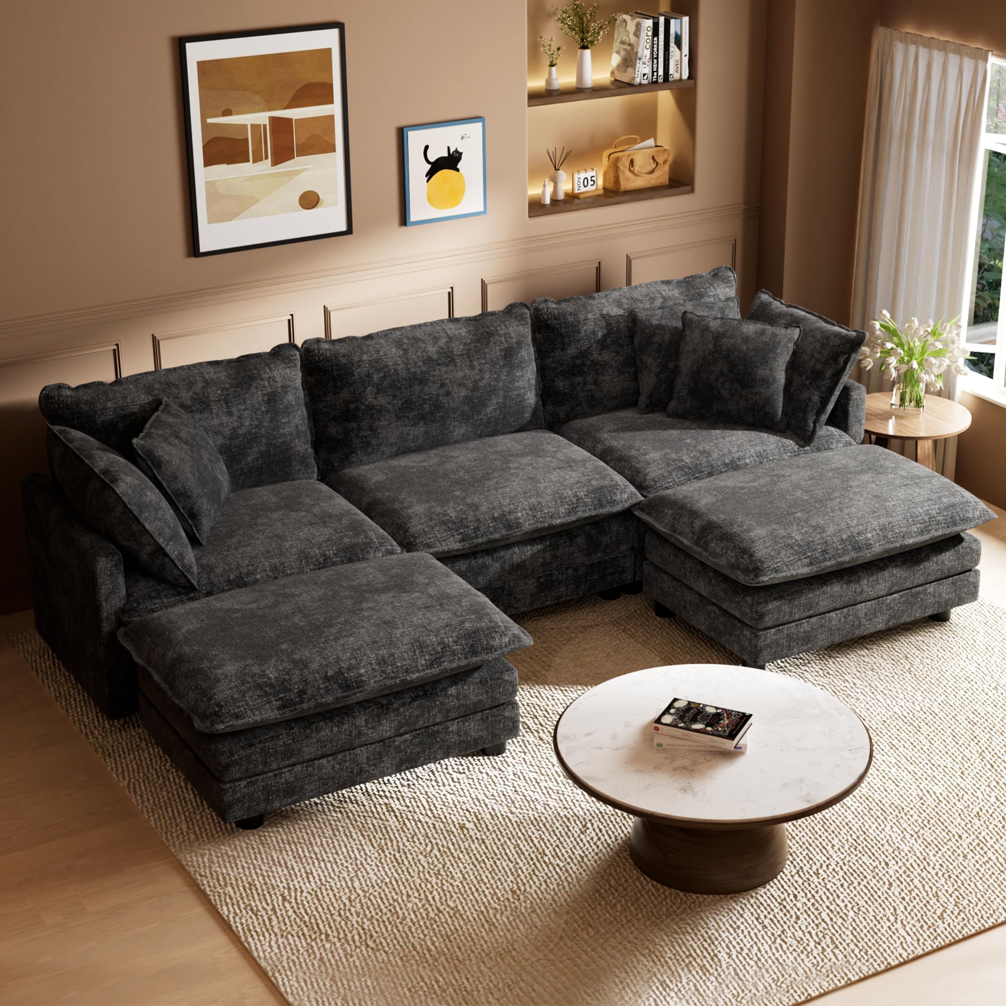 Amazon.com: Brick Attic Convertible Sectional Sofa Couch for Living ...