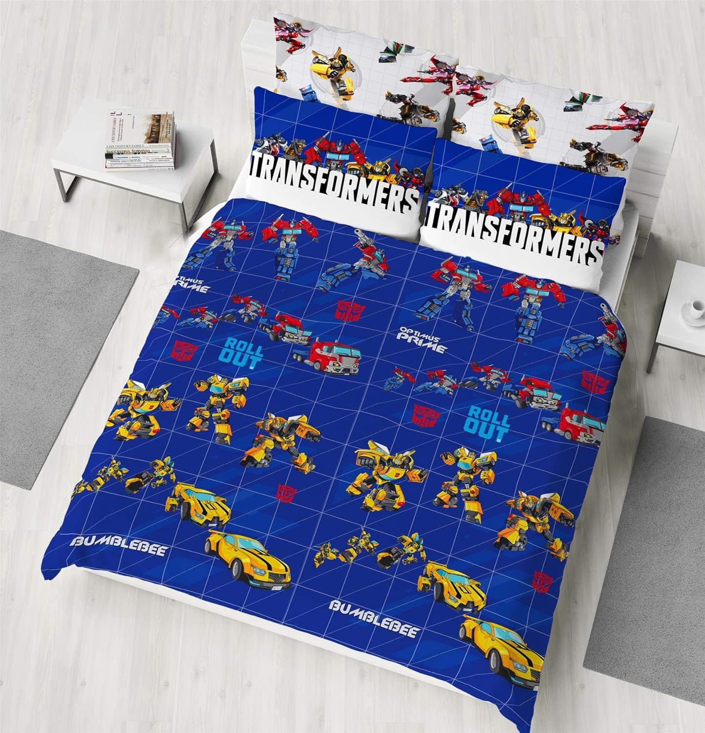 Transformers Double Duvet Cover | Autobots Roll Out Design Featuring ...