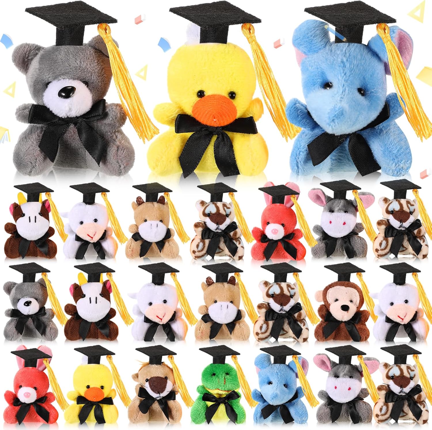 Amazon.com: Blueweenly 24 Pcs 2025 Graduation Mini Stuffed Animal with ...