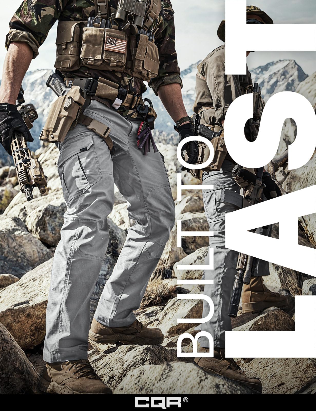 Snapklik.com : Mens Tactical Pants, Water Resistant Ripstop Cargo Pants ...
