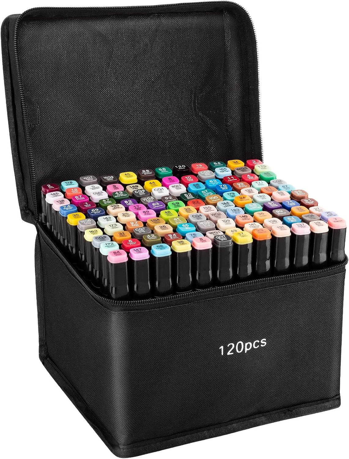 120 Colours Art Markers Set, Alcohol Sketch Drawing Twin Markers, Dual ...