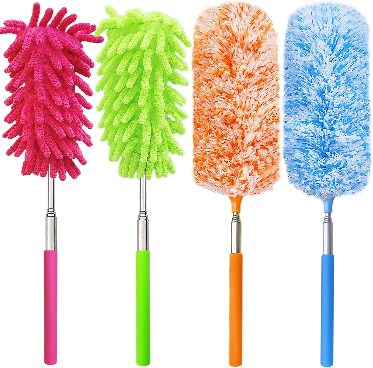 Amazon.com: 4 pcs Extendable and Washable Microfibre Feather Duster,13 ...