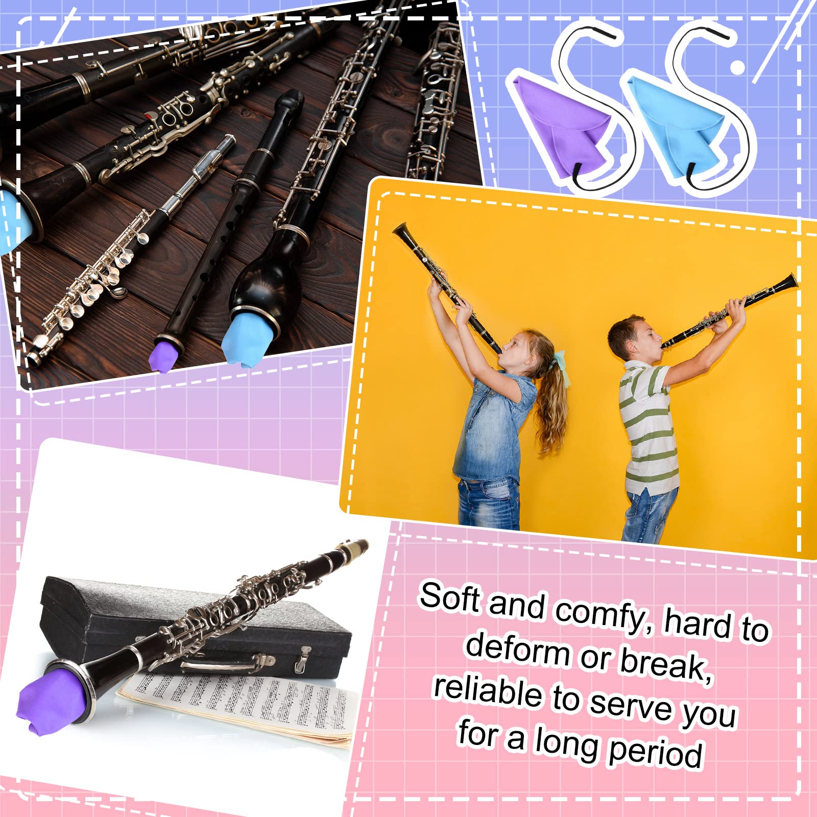 Snapklik.com : Lallisa 12 Pcs Clarinet Swab Cleaning Cloth Swab For ...