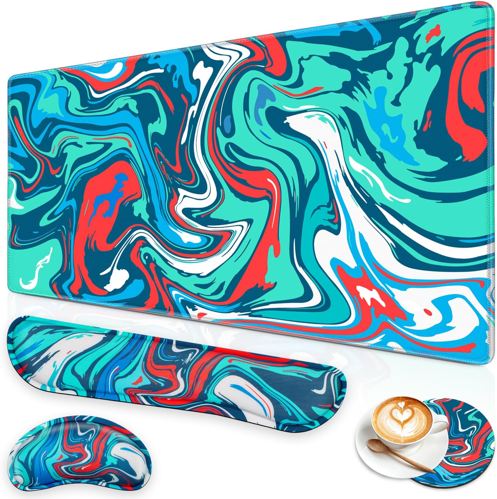 Amazon.com: Canjoy Gaming Mouse Pad Set, 4-in-1 XXL Large Mouse Pad ...