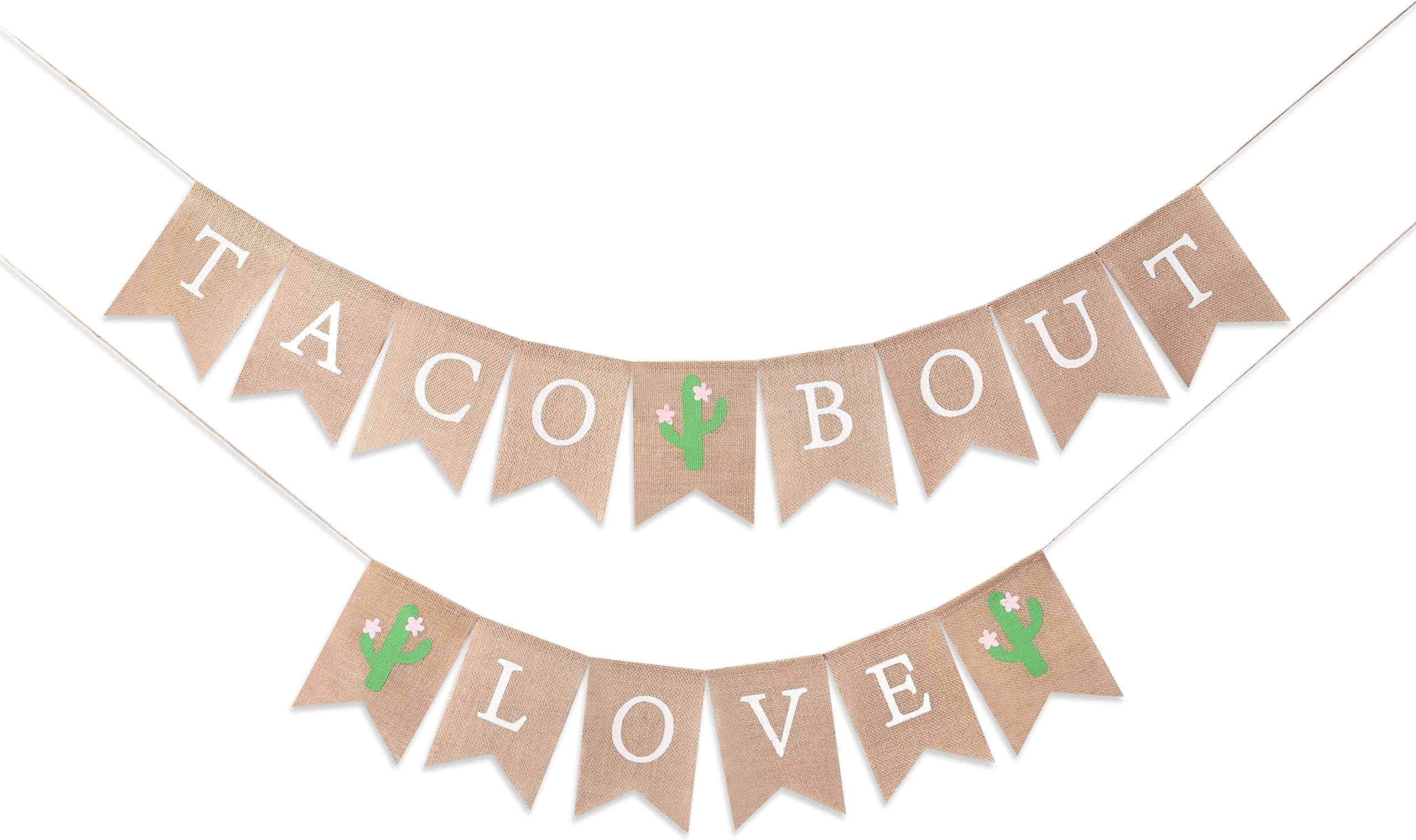 Amazon.com: Taco Bout Love Burlap Banner - Taco Bout Love Couples ...