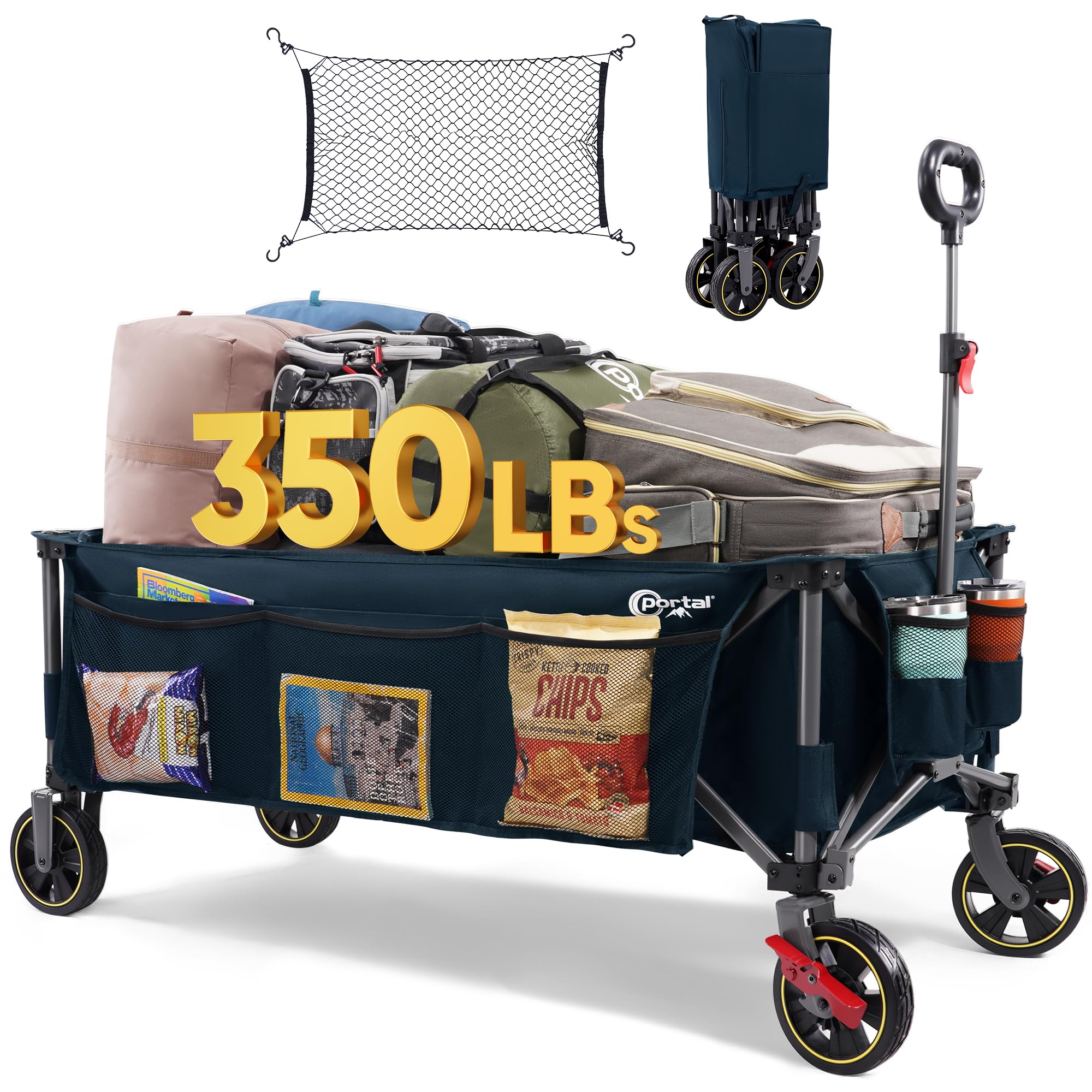 Snapklik.com : PORTAL 51.2" Long Collapsible Wagon Cart