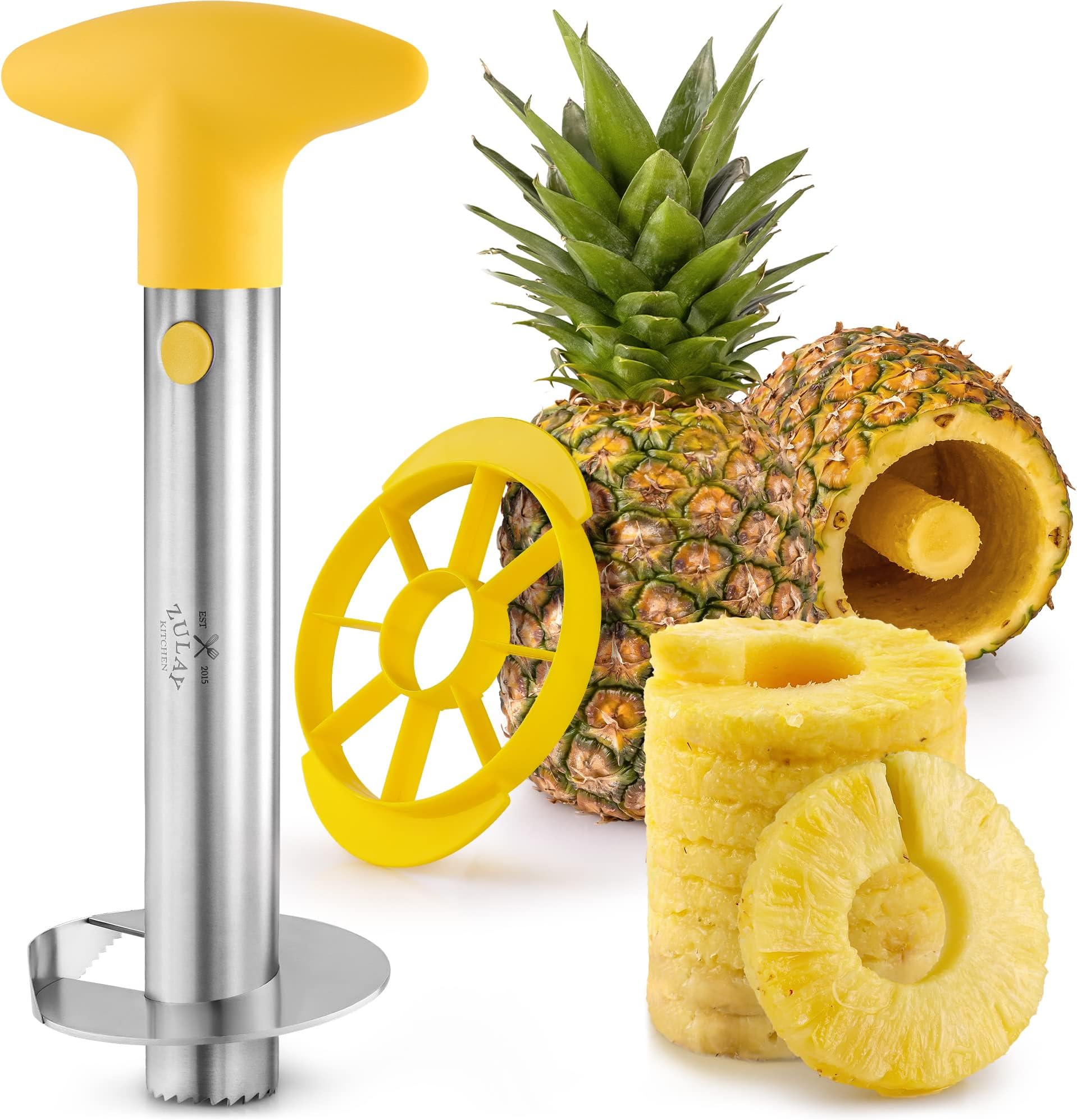 Zulay Kitchen Pineapple Corer and Slicer Tool - Stainless Steel ...