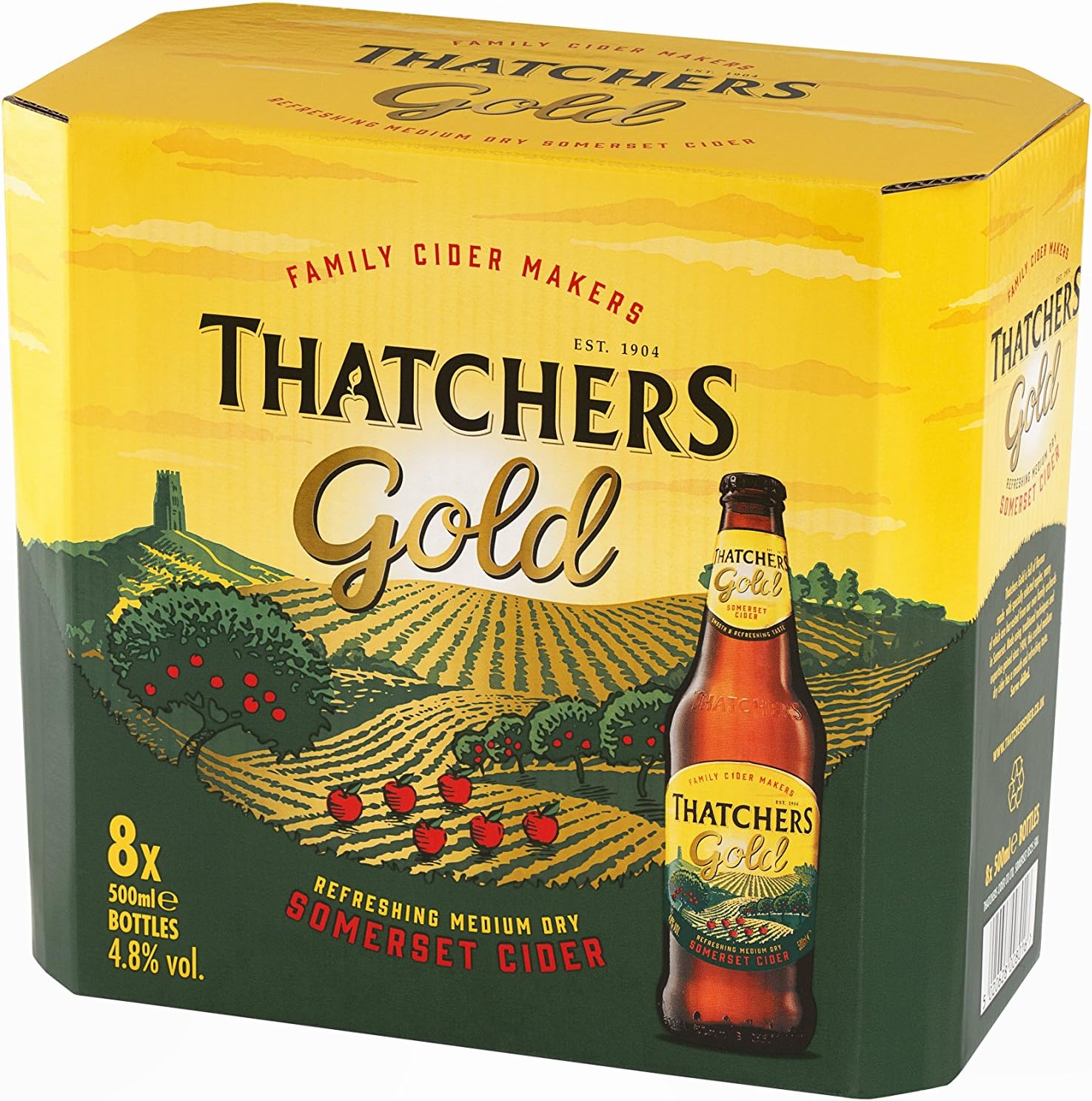 Thatchers Gold Glass Cider, 8 x 500 ml : Amazon.co.uk: Grocery