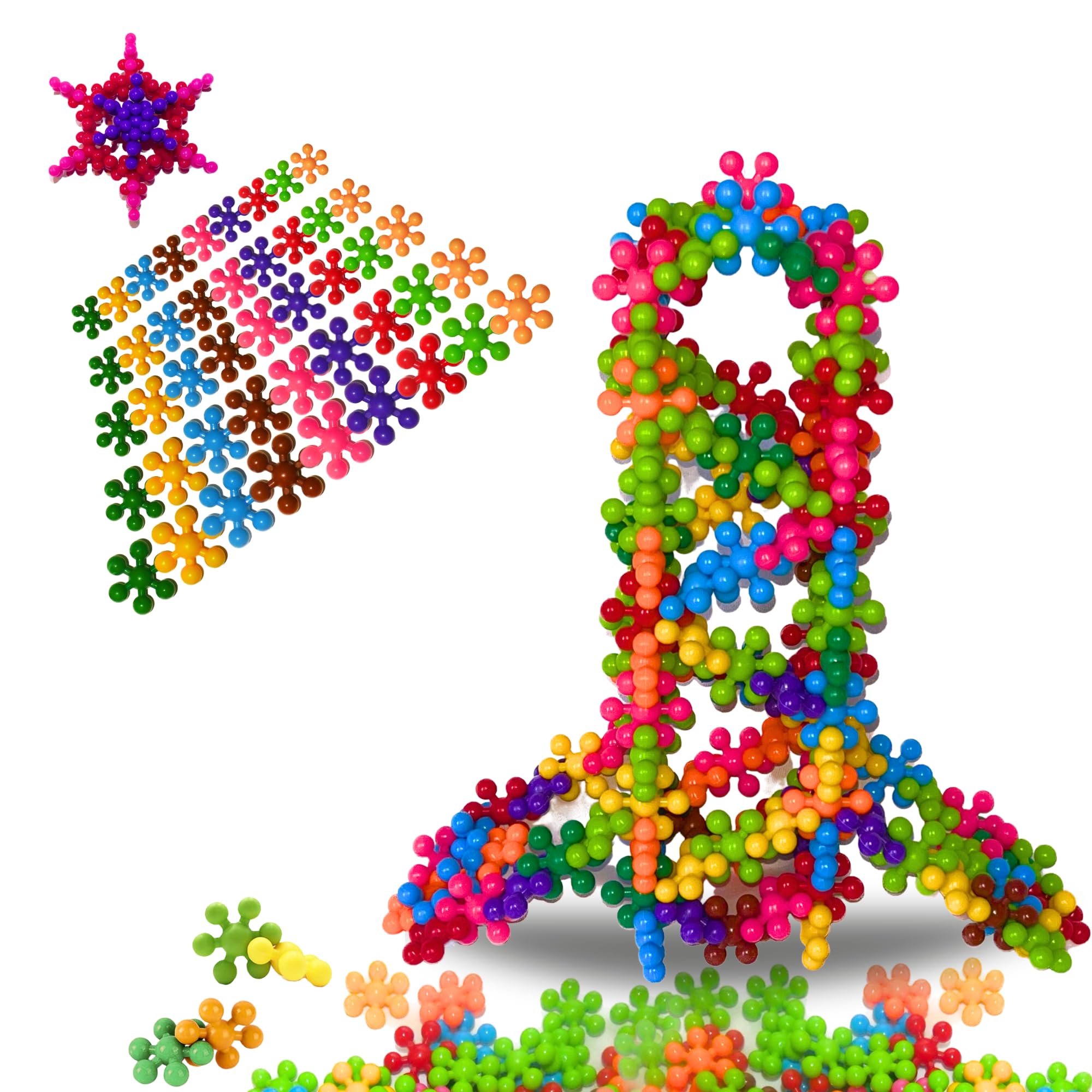 Amazon.com: Montoyssori 200 Pcs Interlocking Plastic Building Blocks ...