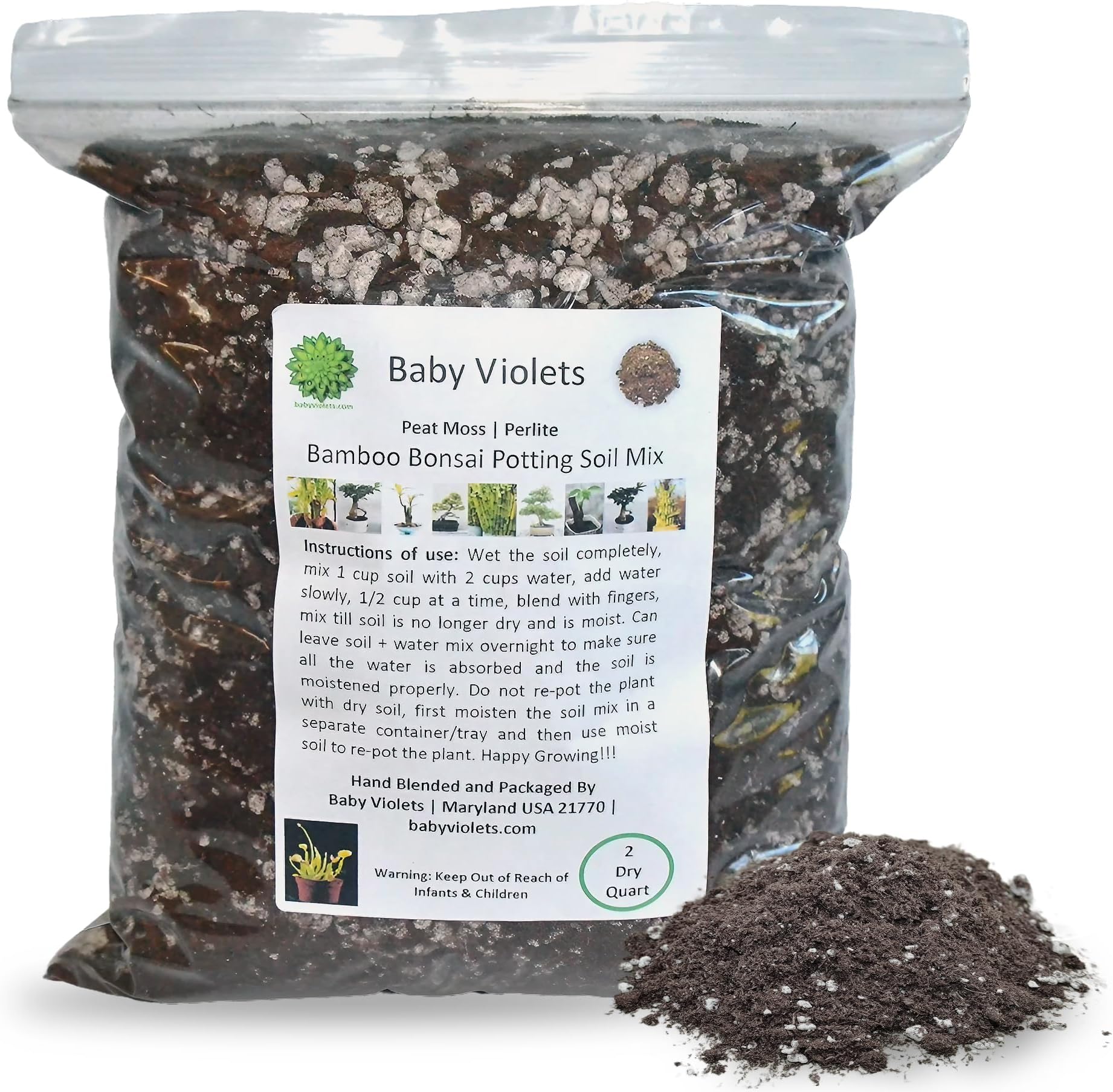 Amazon.com : Dracaena Potting Soil 4 Quart Resealable Bag. Lucky Bamboo ...