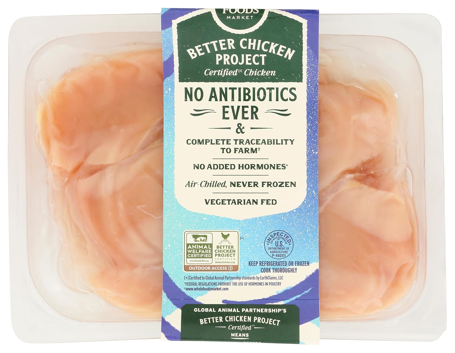 Amazon.com: Whole Foods Market, Chicken Breasts Boneless/Skinless ...