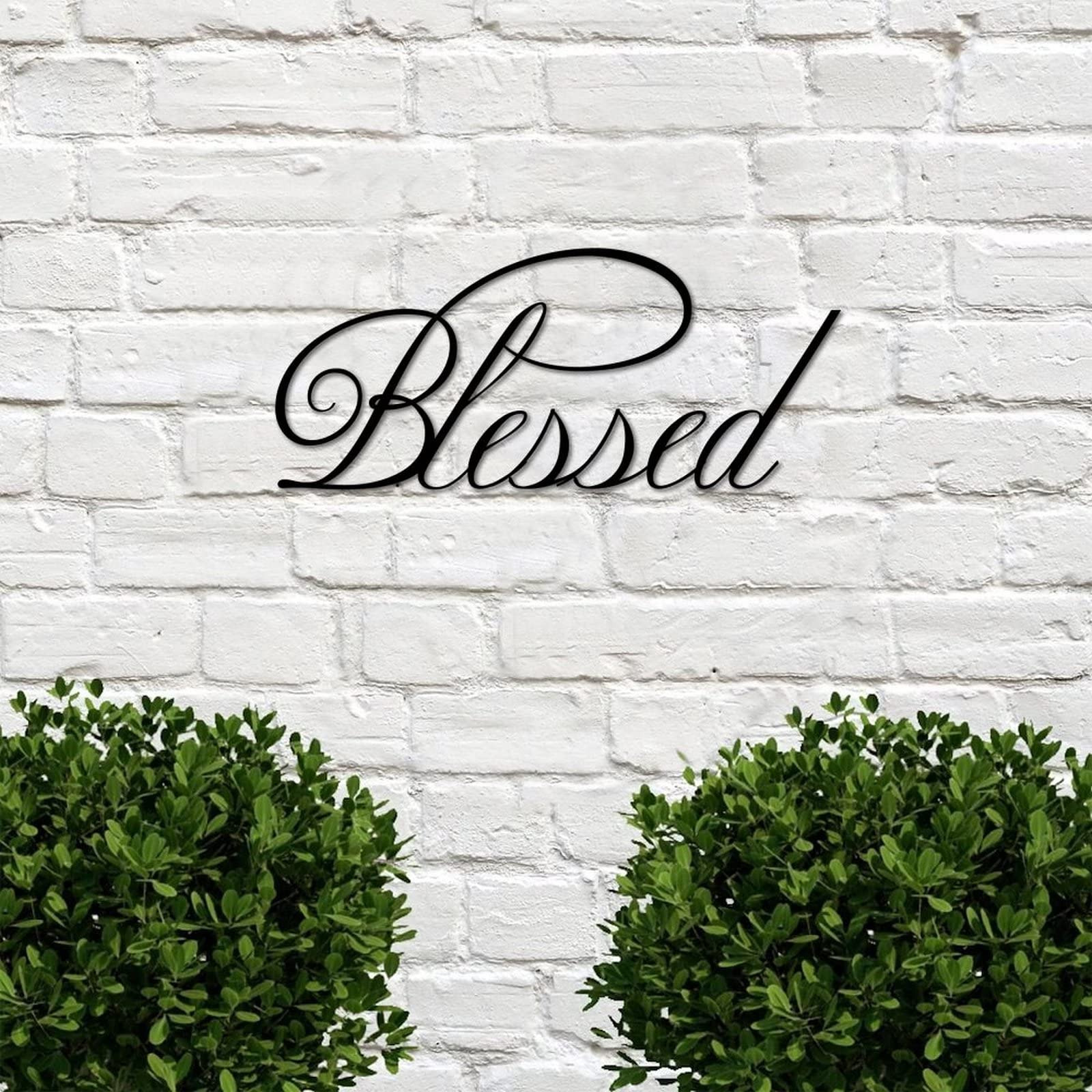 Farmhouse Blessed Sign Clip Art Thankful Grateful Blessed Metal Wall