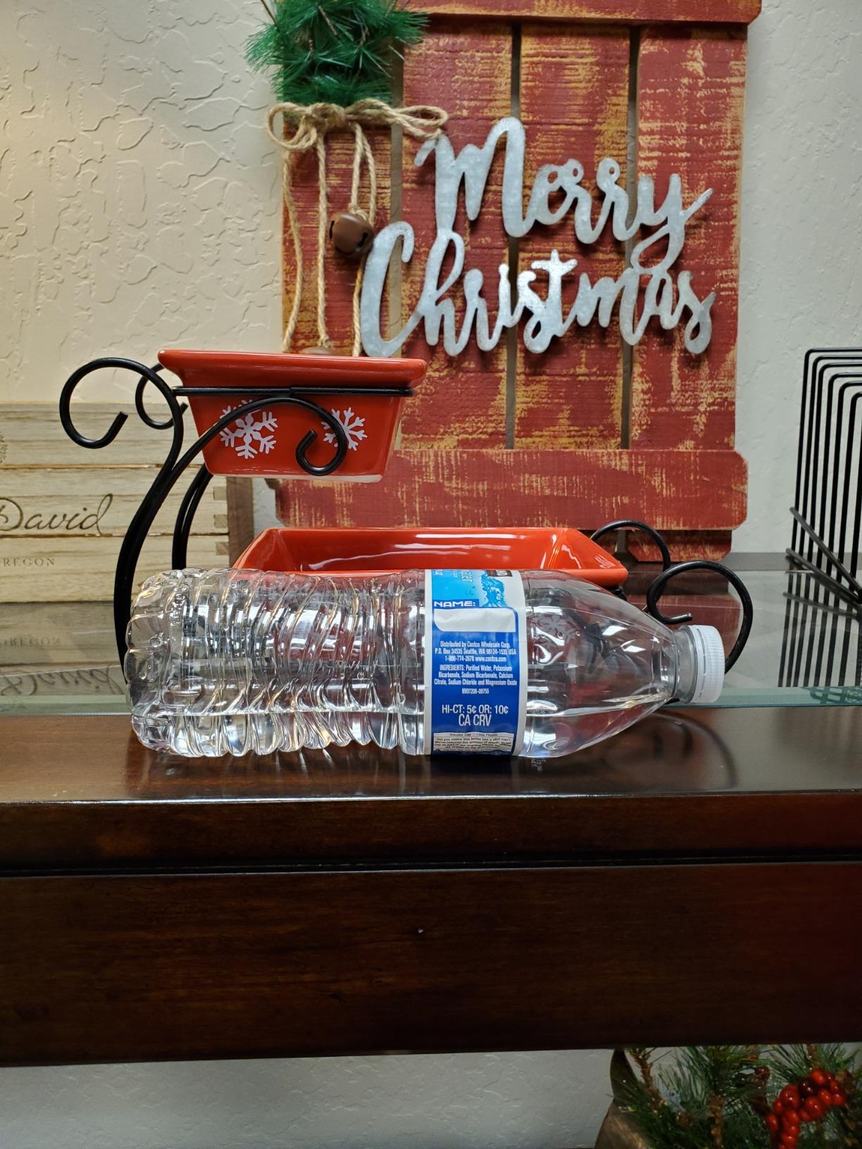 Amazon.com: Santa Sleigh 2 Tiered Serving Tray (Ceramic) Christmas ...