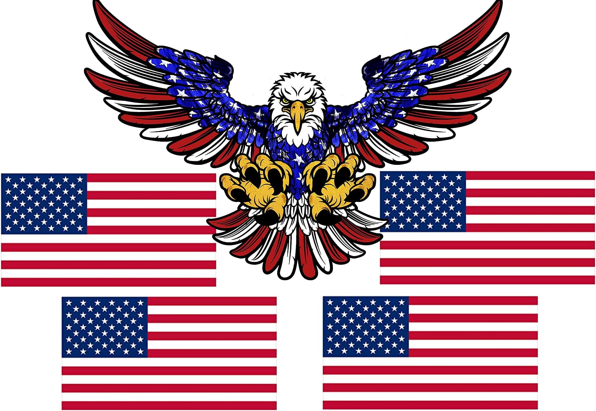 Amazon.com: Rogue River Tactical Large 10x6 American Eagle USA Flag Car ...