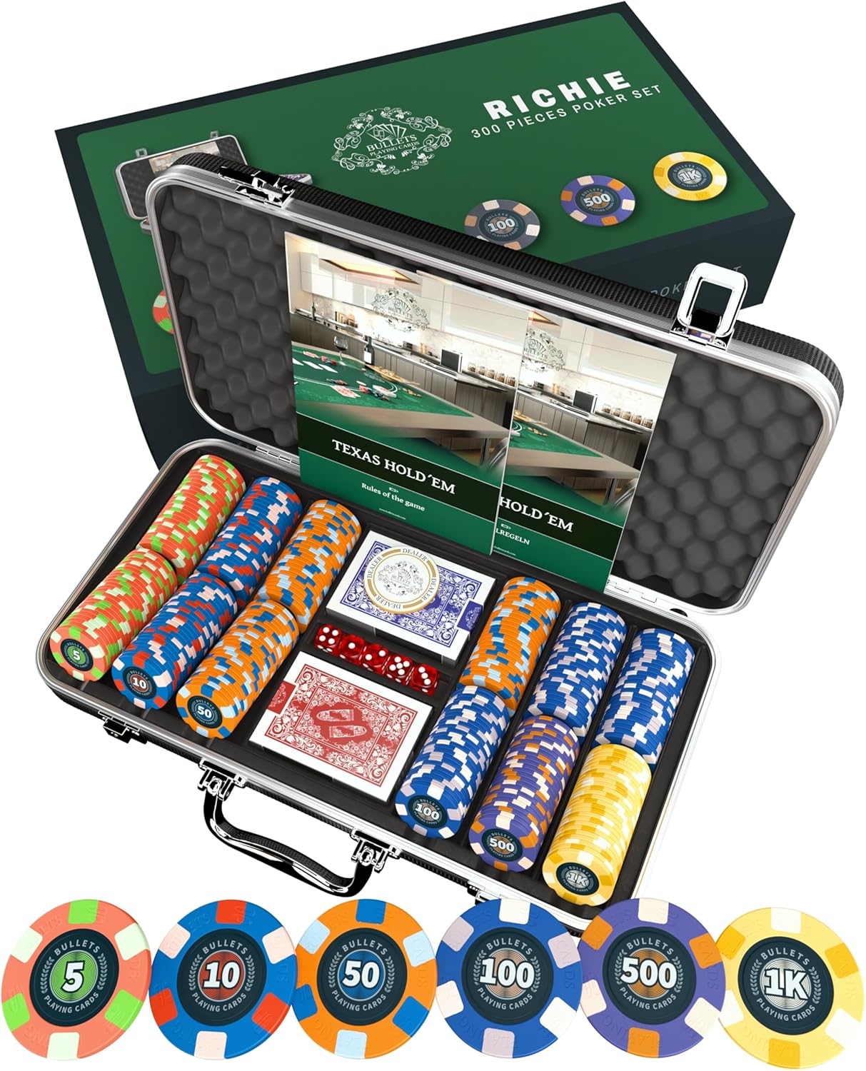 Amazon.com: Bullets Playing Cards Poker Sets with Case - Versatile ...