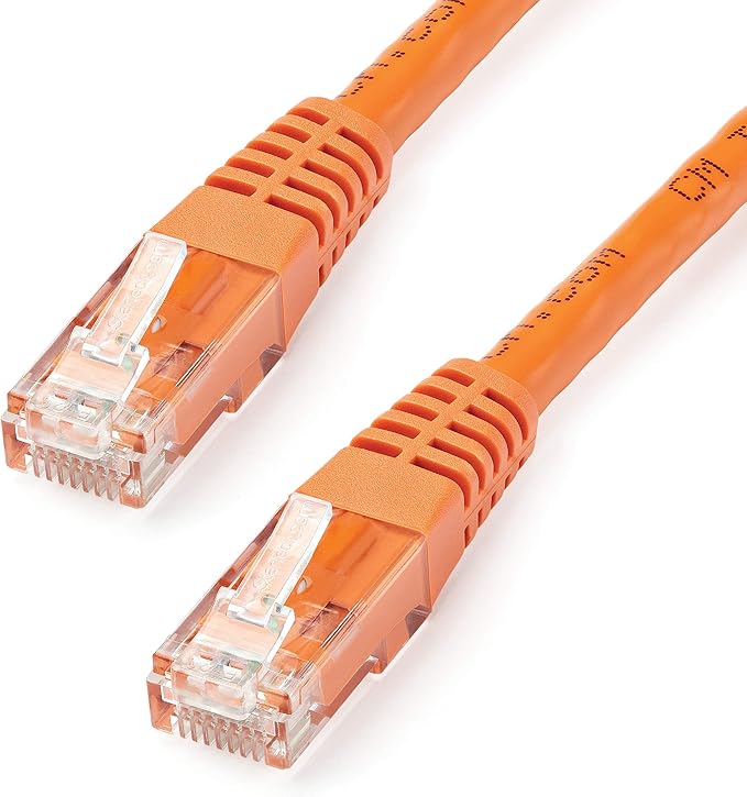 StarTech.com 15ft CAT6 Ethernet Cable - Orange CAT 6 Gigabit Ethernet ...