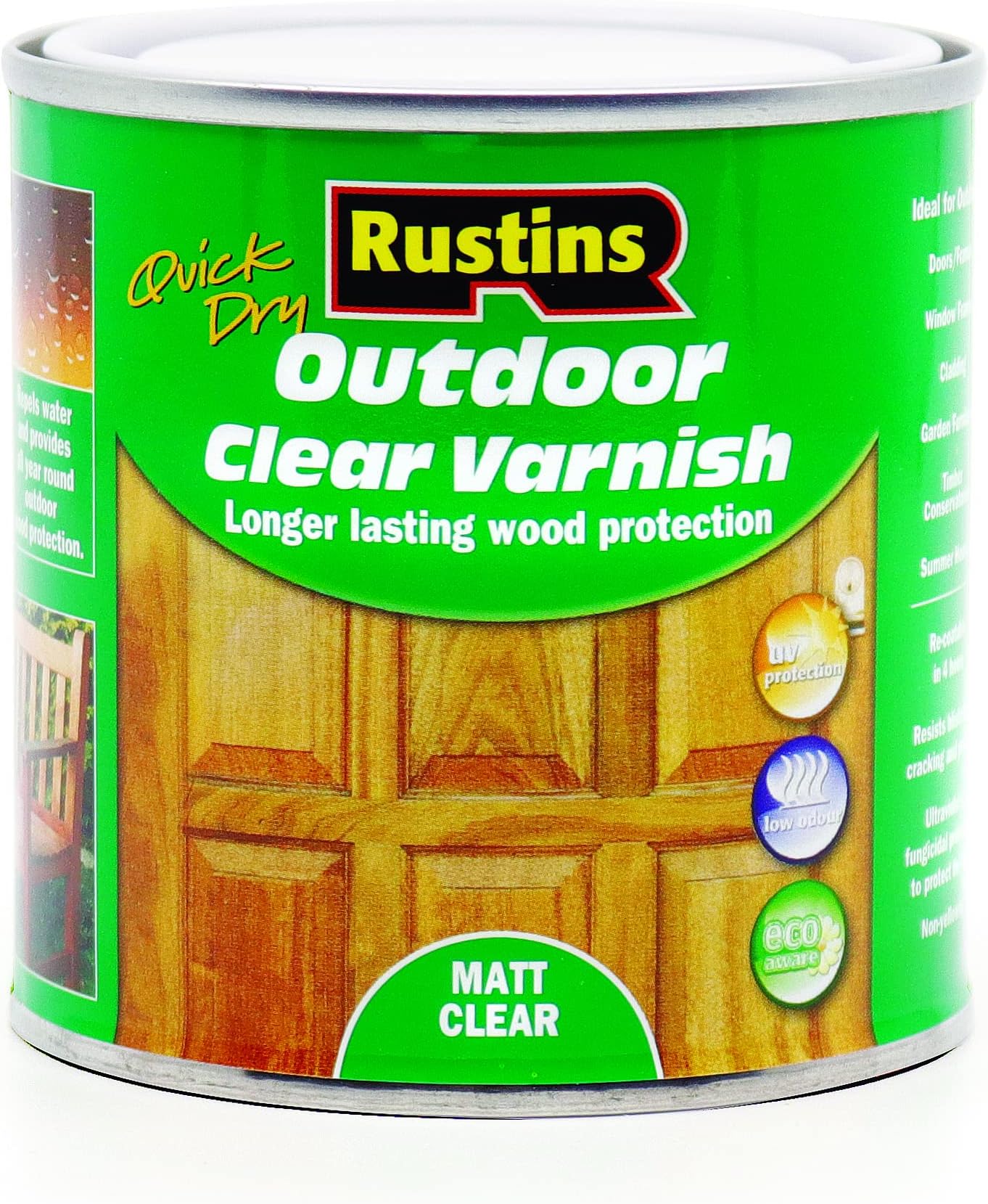 RUSTINS Outdoor Clear Varnish, Matt, 250 ml : Amazon.co.uk: DIY & Tools