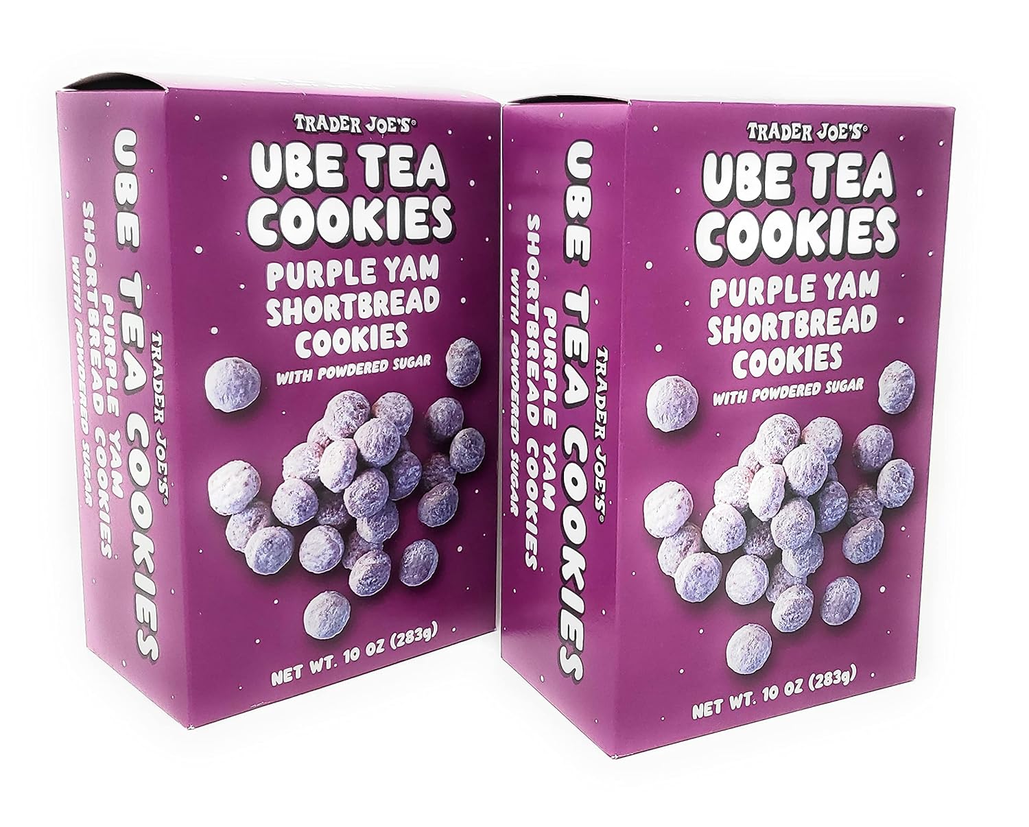 Amazon.com: Trader Joe's Ube Tea Cookies Purple Yam Shortbread Cookies ...