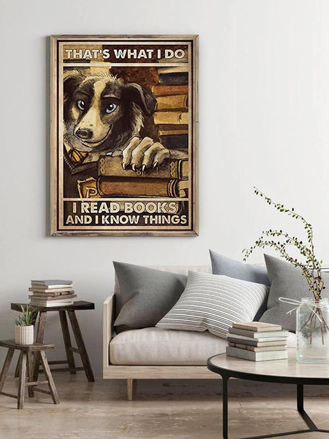 Amazon.com: That's what I do-I Read Books And I Know Things Poster, Dog ...