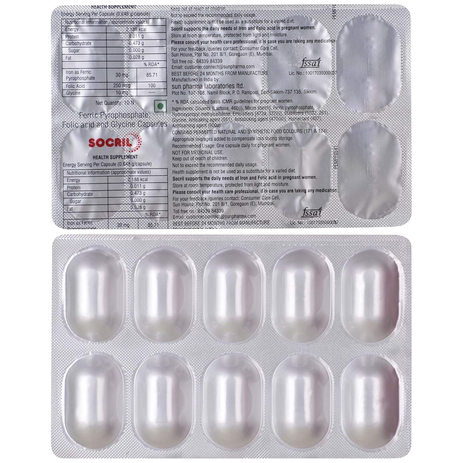 Socril - Strip of 10 Capsules : Amazon.in: Health & Personal Care