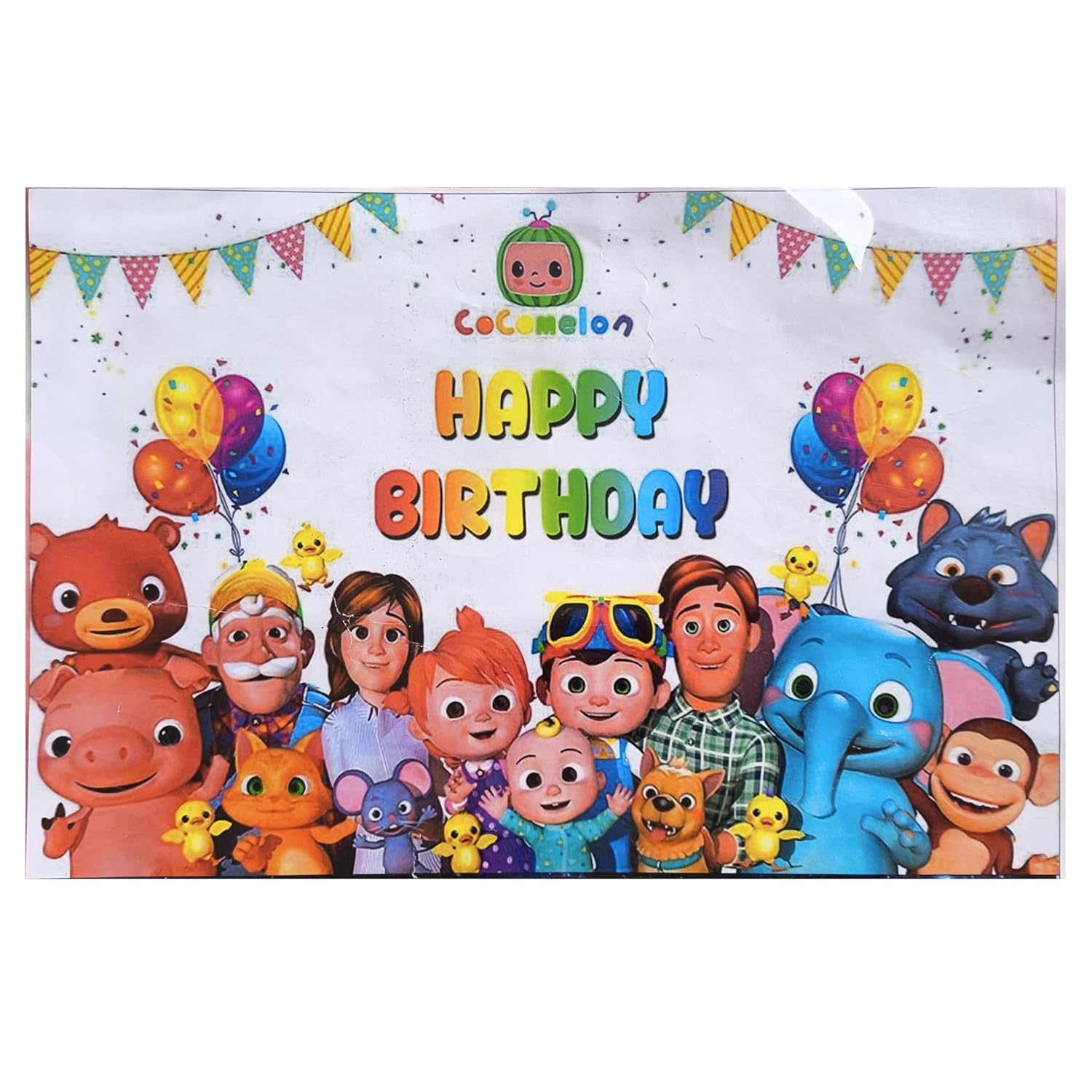 GOVAVI™ Colorful Birthday Decoration Background Screen, party backdrop ...