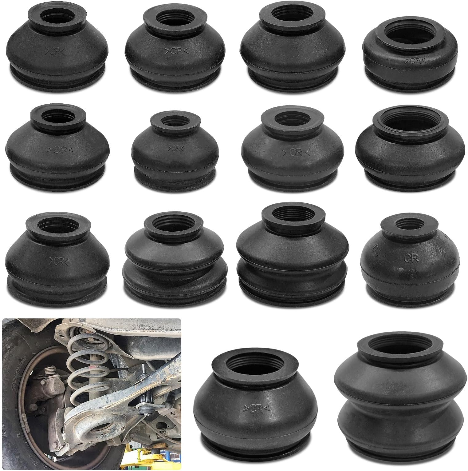 Amazon.com: OYIXO 14 Pcs Rubber Ball Joint Boot，Turn To Rod Arm Ball ...