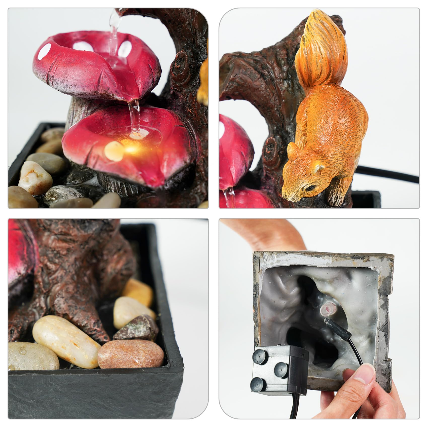 Snapklik.com : Ferrisland Tabletop Water Fountain Indoor - 3 Tiered ...