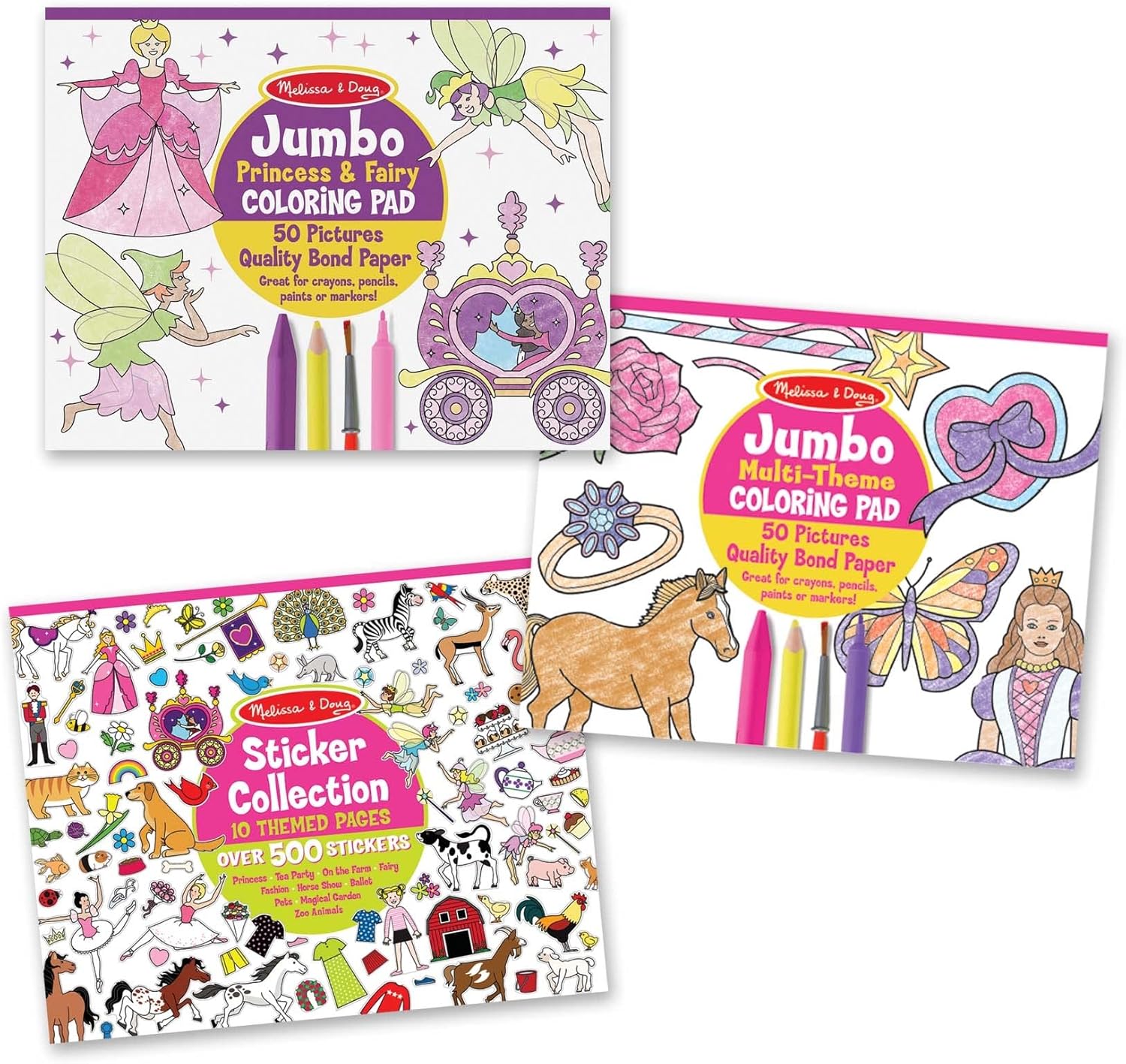 Amazon.com: Melissa & Doug Sticker Collection and Coloring Pads Set ...