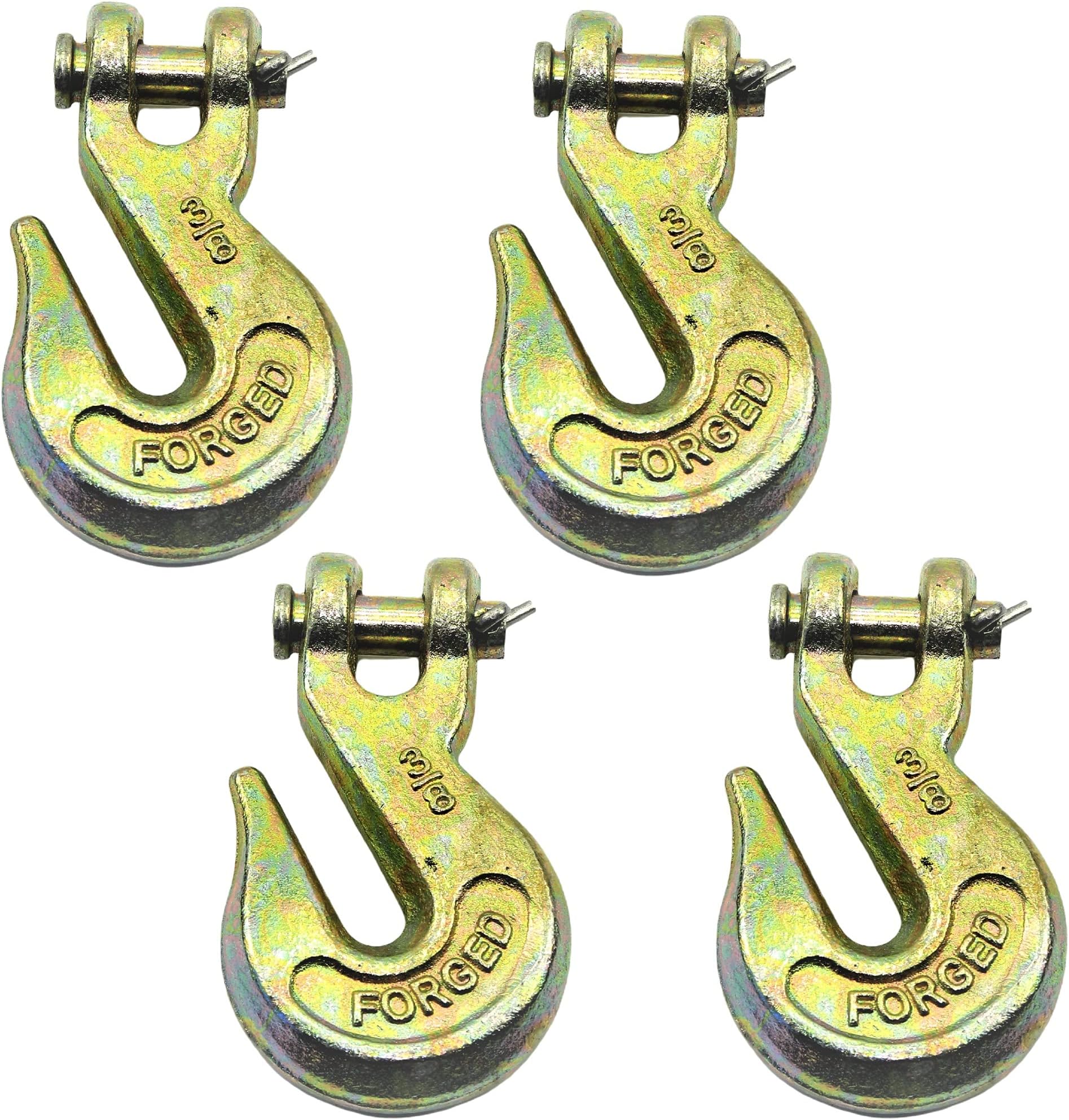 Amazon.com: 9TH SHOP 3/8 Clevis Grab Hooks, 3/8 Chain Hooks Grade 70 Heavy Duty Grab Hook Clevis ...