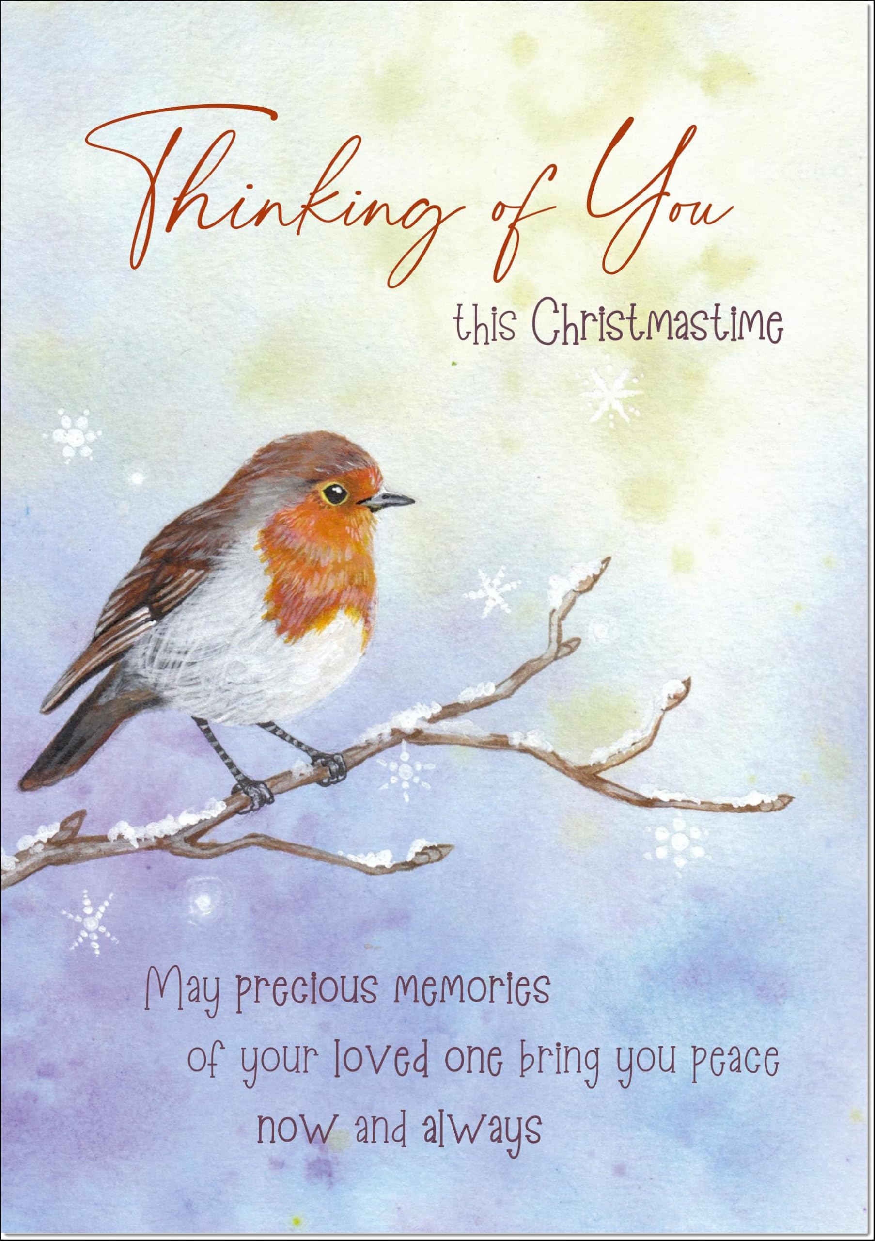 Adorable Robin Christmas Card - Robin Perched In The Snow - Sending ...