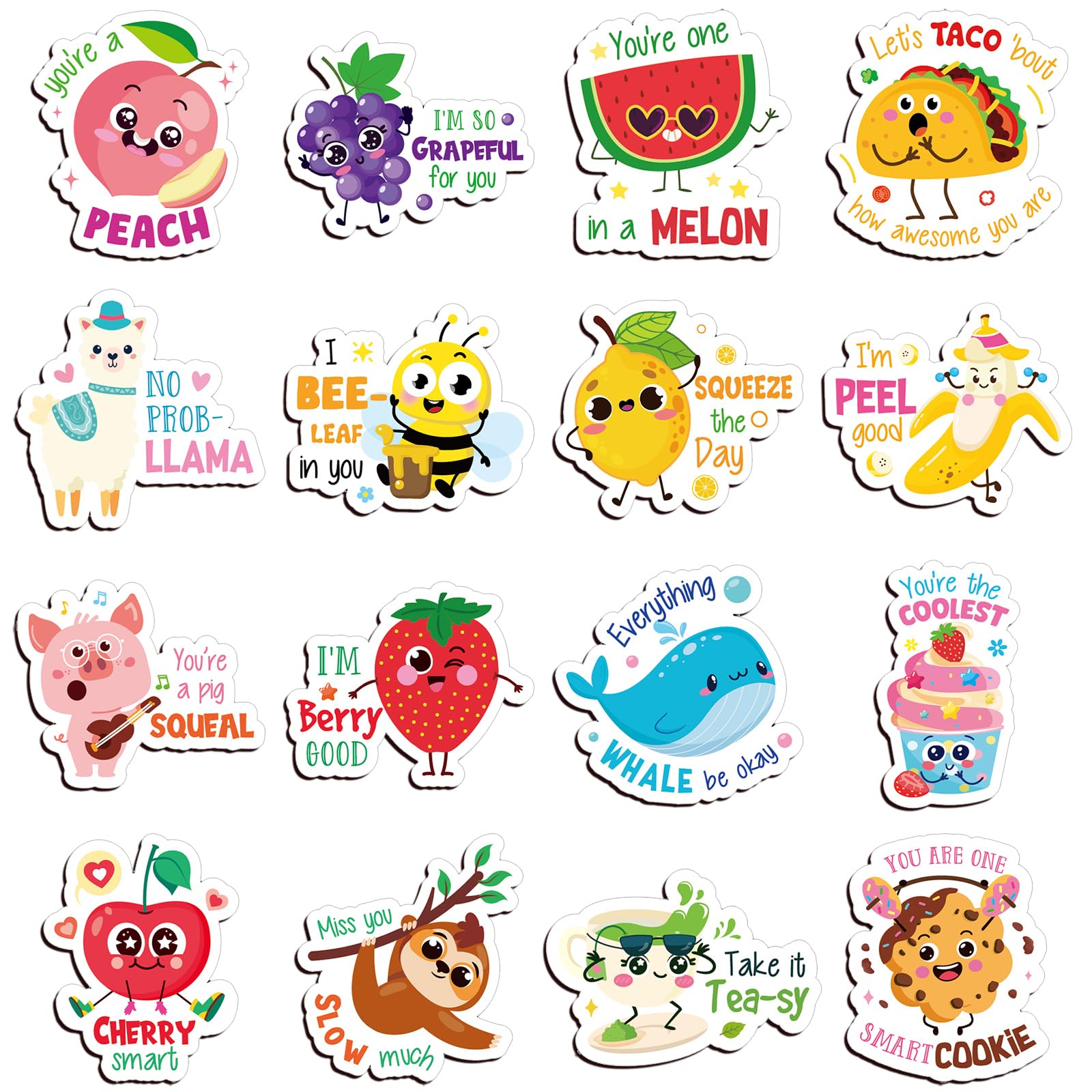 Amazon.com: Kanayu 16 Pcs Cute Fridge Magnets Fun Puns Magnetic ...