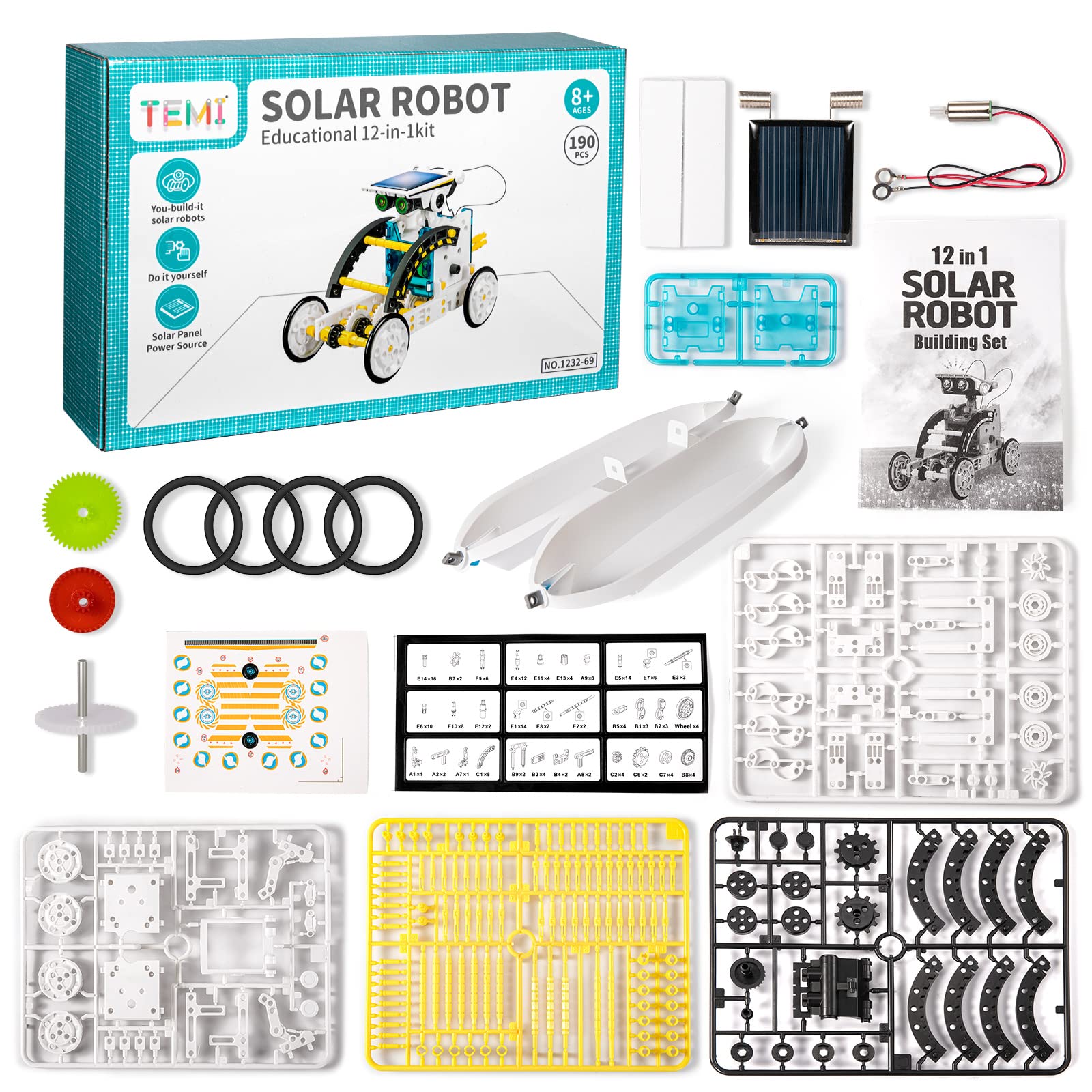 Snapklik.com : STEM 12-in-1 Solar Power Robots Creation Toy ...