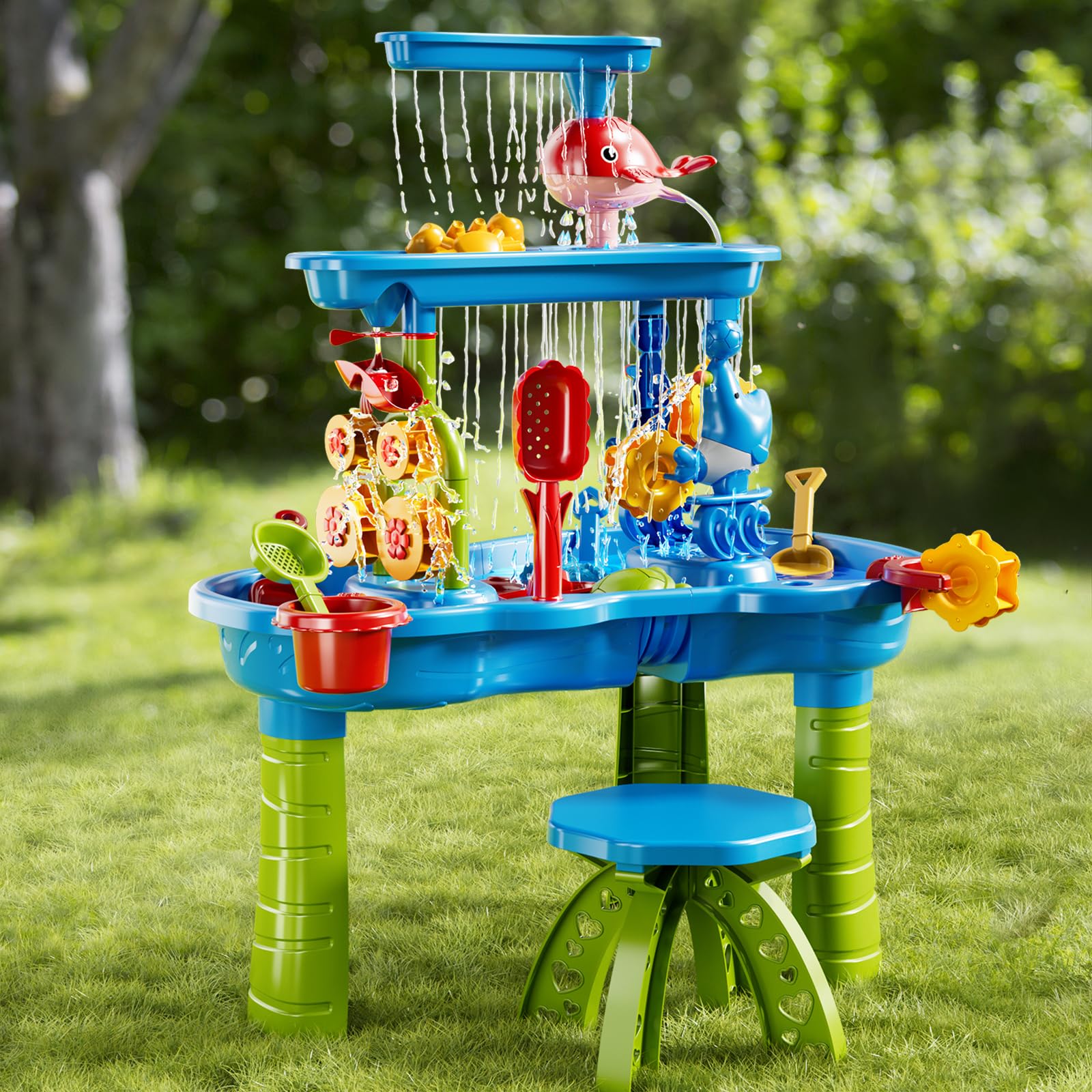 Amazon.com: NIPLOOOW Water Table for Toddlers 3-5, 3-Tier Kids Sand ...