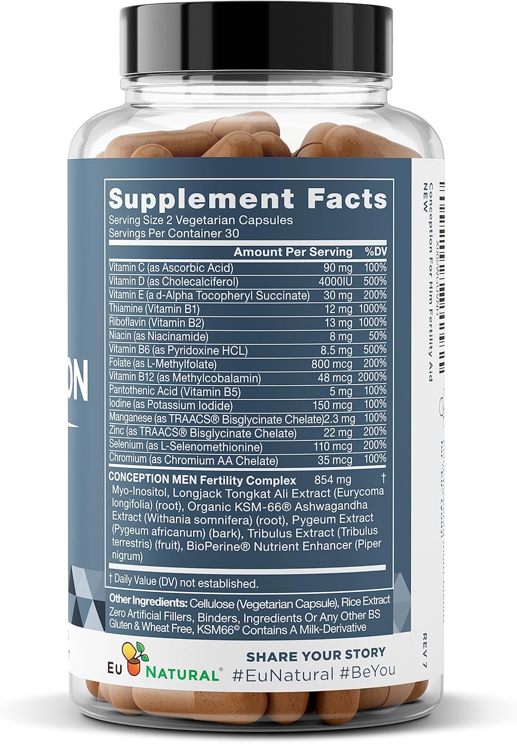 Conception Men Fertility Vitaminas Recuento óptimo masculino y ...